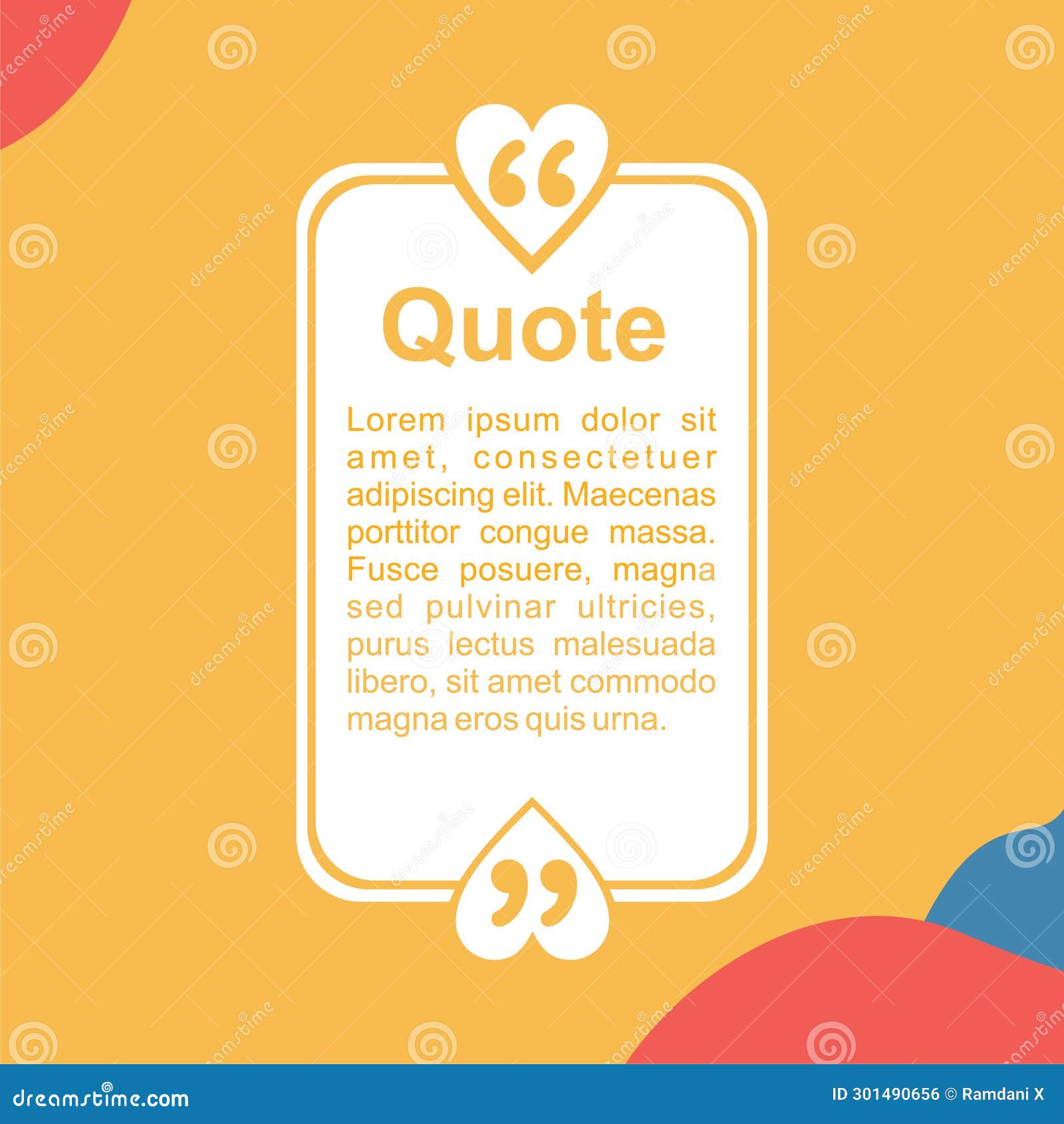 Quotes Frame Template Minimalist Design Stock Vector - Illustration of ...