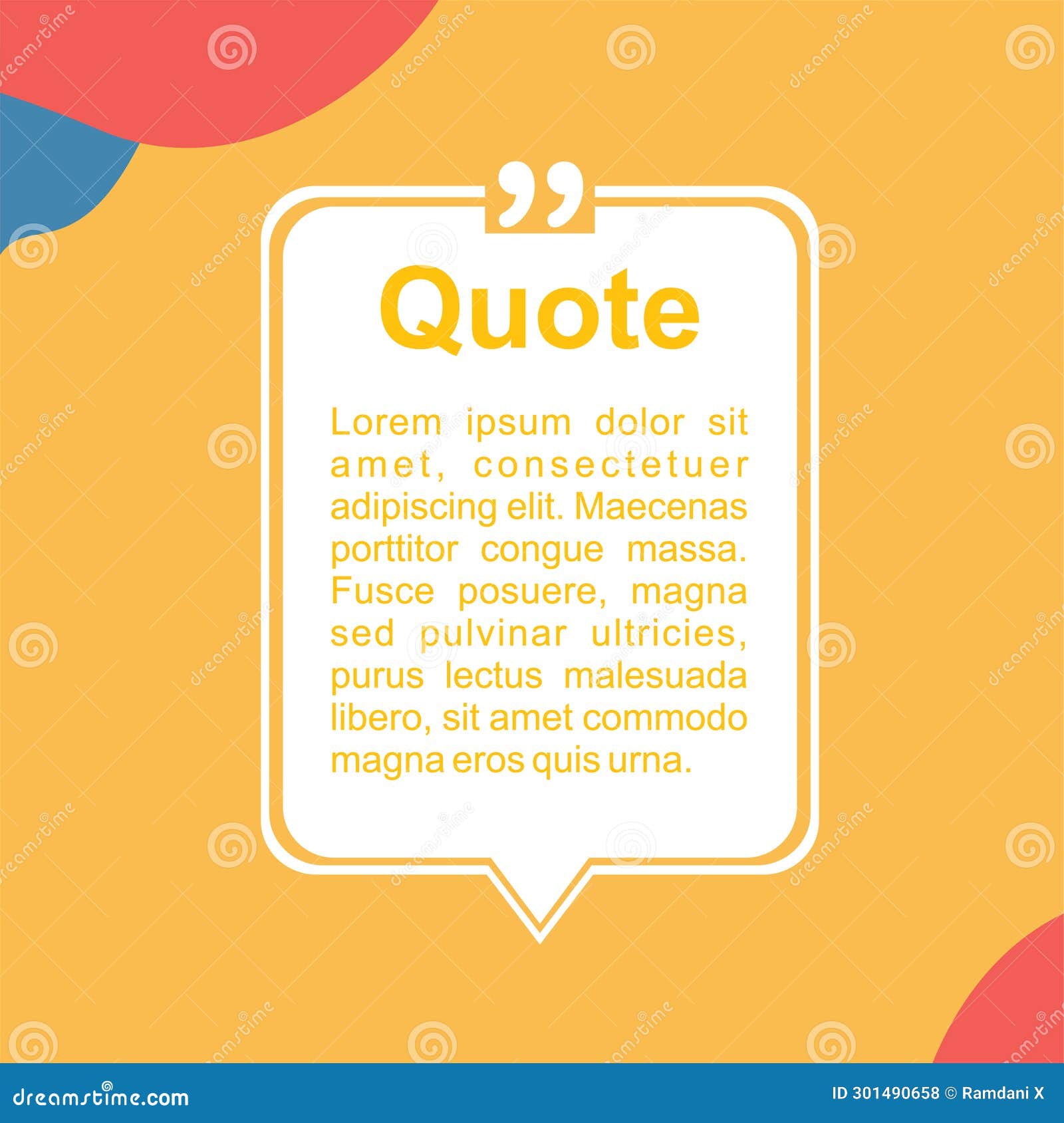 Quotes Frame Template Minimalist Design Stock Vector - Illustration of ...
