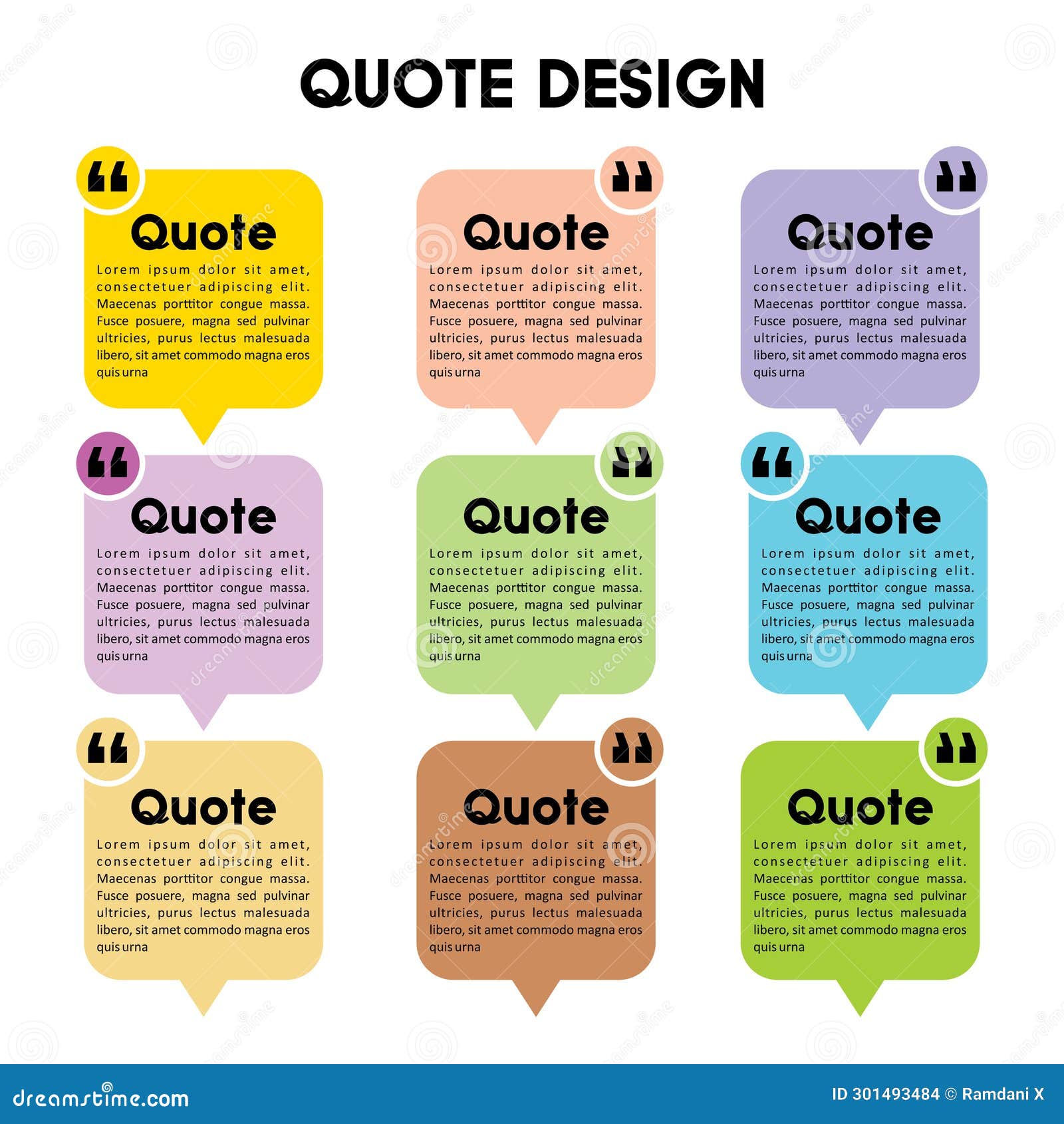 Quotes Frame Template Minimalist Design Stock Vector - Illustration of ...