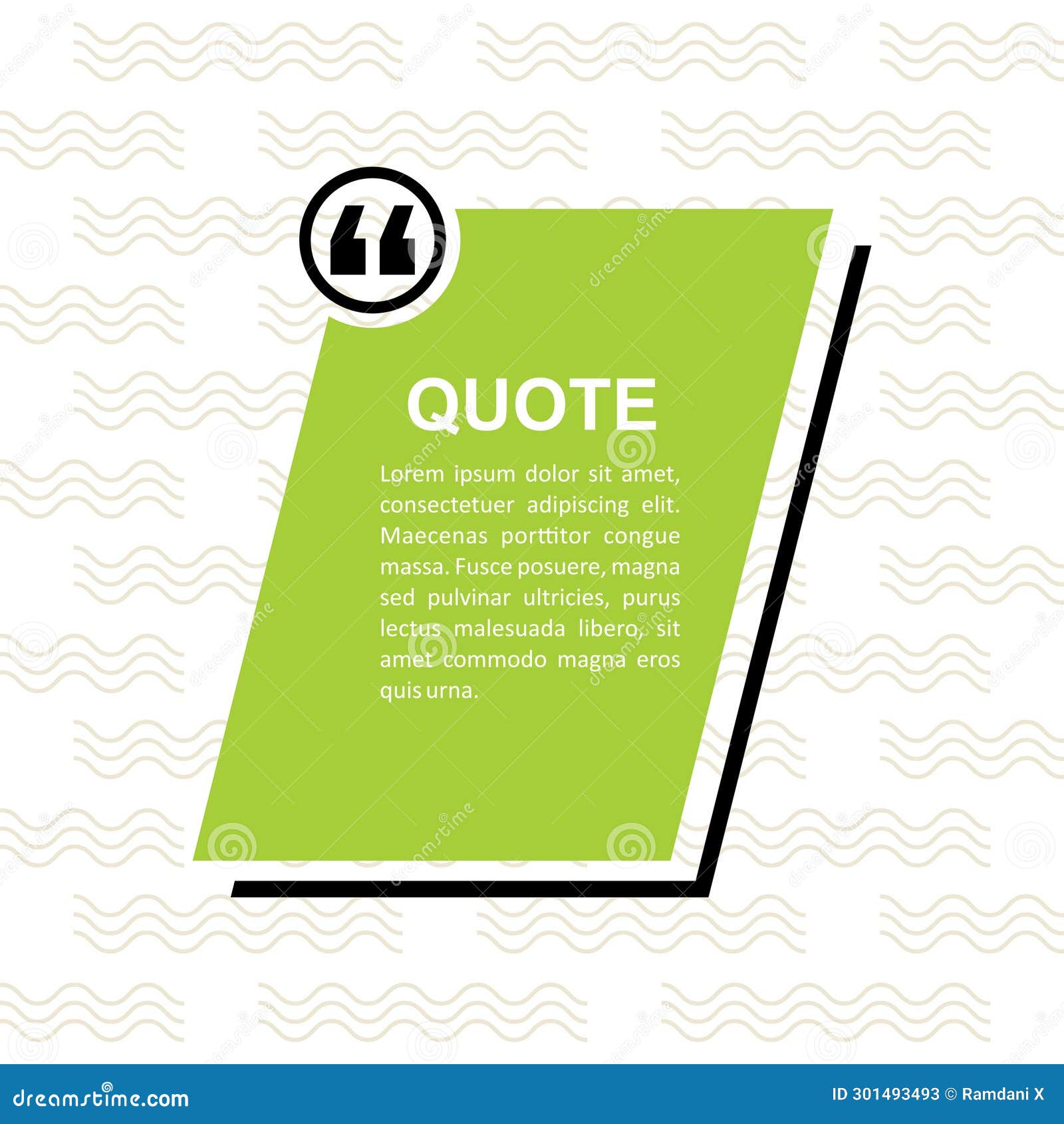 Quotes Frame Template Minimalist Design Stock Vector - Illustration of ...