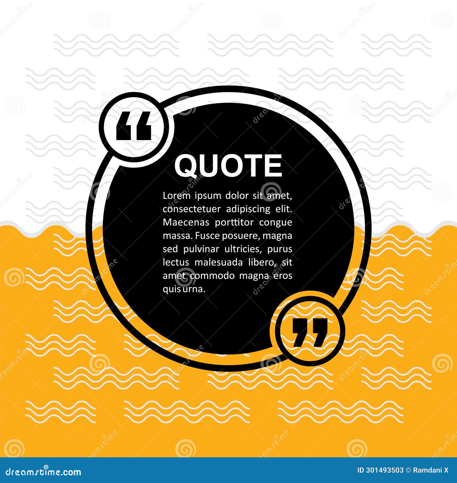 Quotes Frame Template Minimalist Design Stock Vector - Illustration of ...