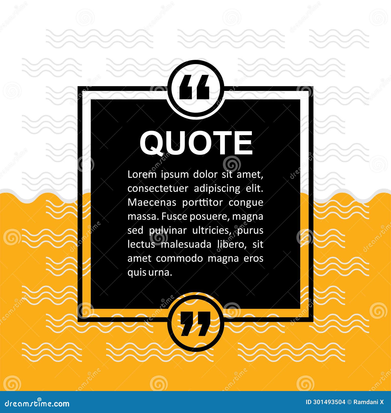 Quotes Frame Template Minimalist Design Stock Vector - Illustration of ...