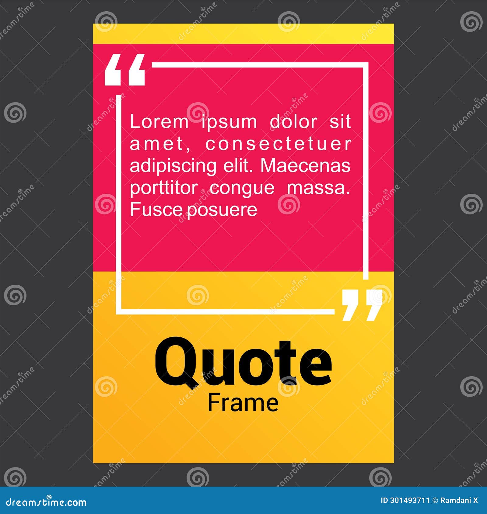 Quotes Frame Template Minimalist Design Stock Vector - Illustration of ...