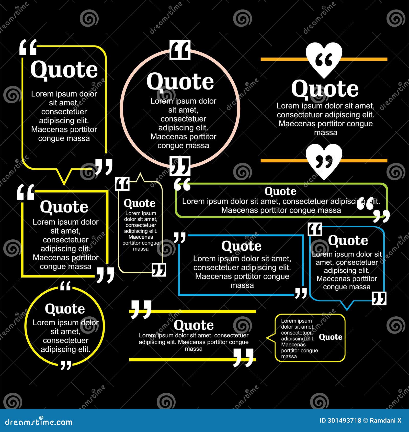 Quotes Frame Template Minimalist Design Stock Vector - Illustration of ...