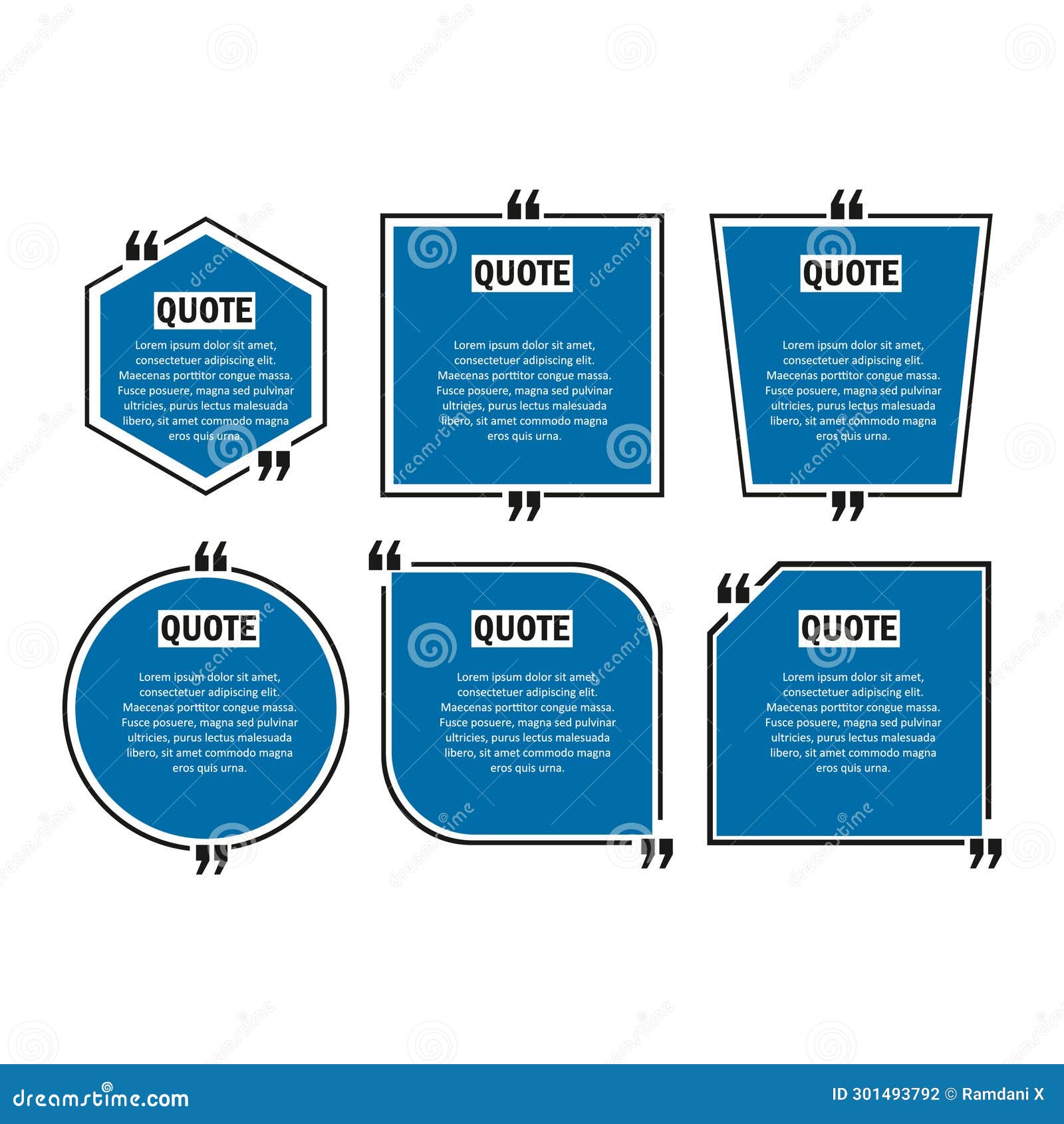 Quotes Frame Template Minimalist Design Stock Vector - Illustration of ...