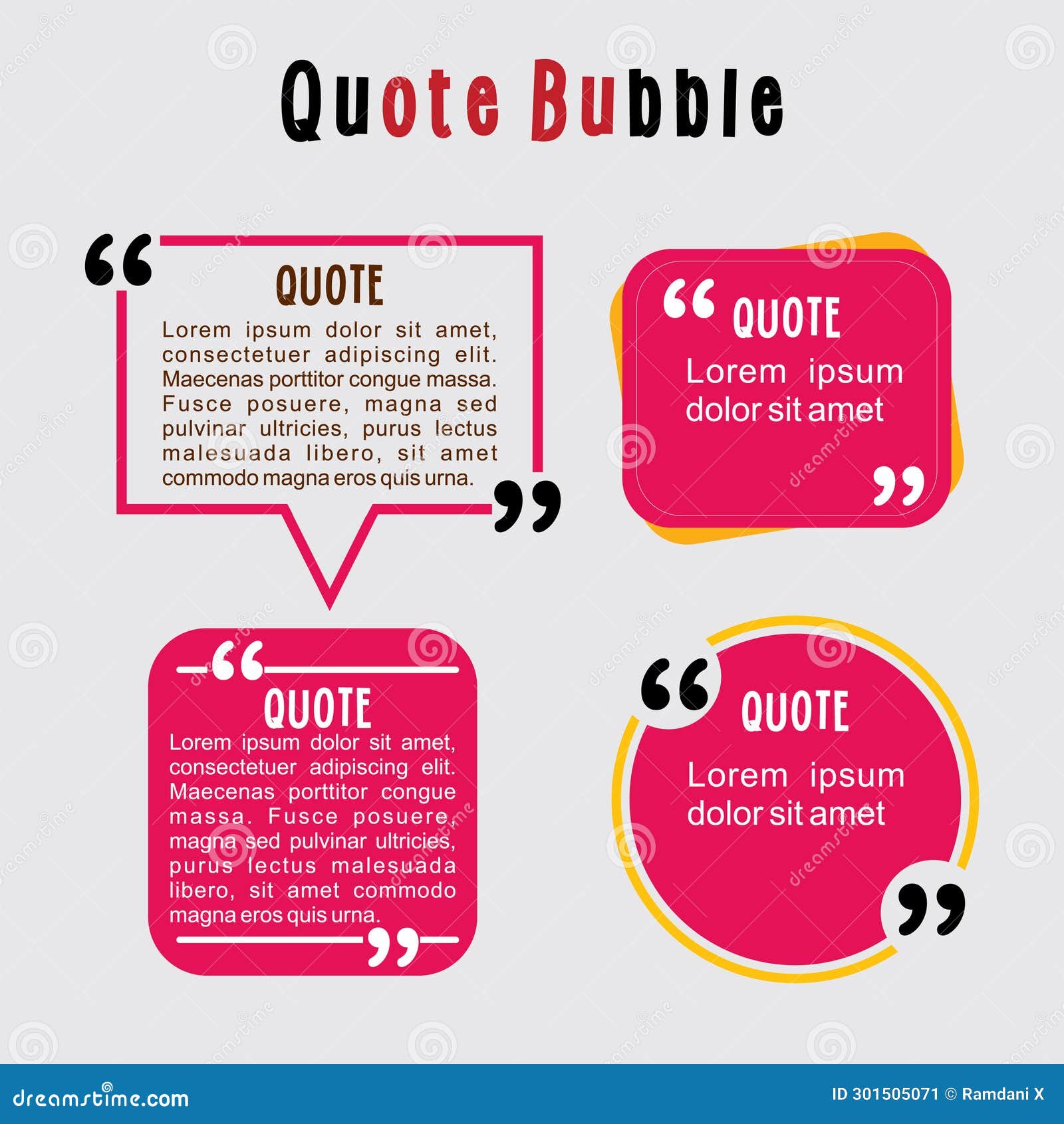 Quotes Frame Template Minimalist Design Stock Vector - Illustration of ...