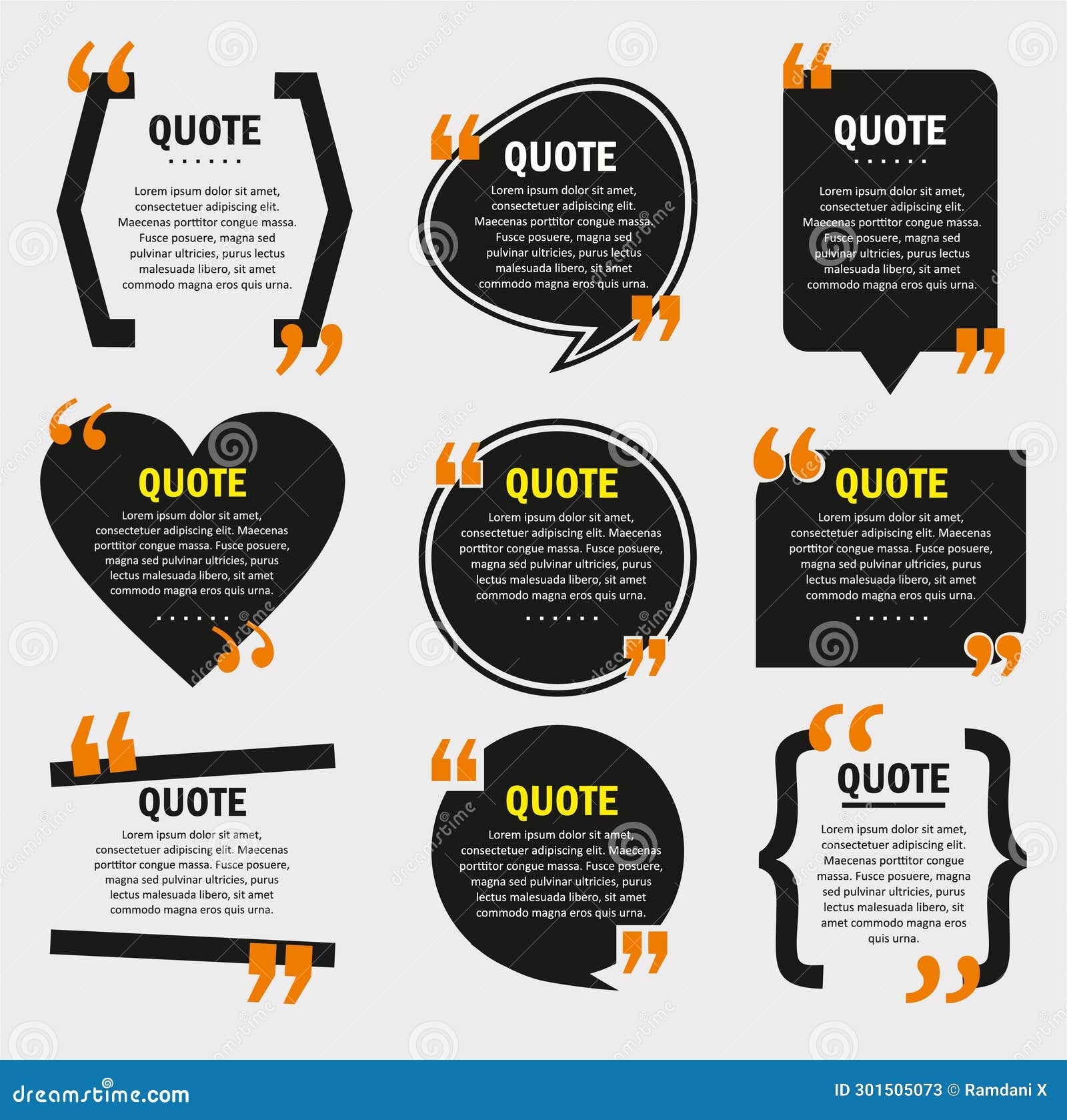 Quotes Frame Template Minimalist Design Stock Vector - Illustration of ...