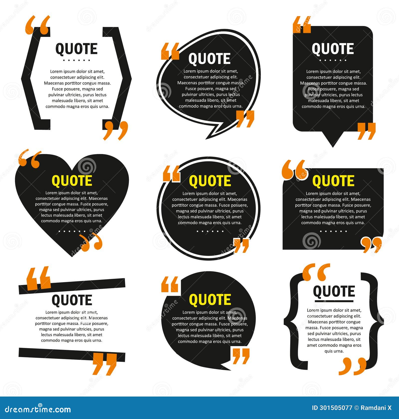 Quotes Frame Template Minimalist Design Stock Vector - Illustration of ...
