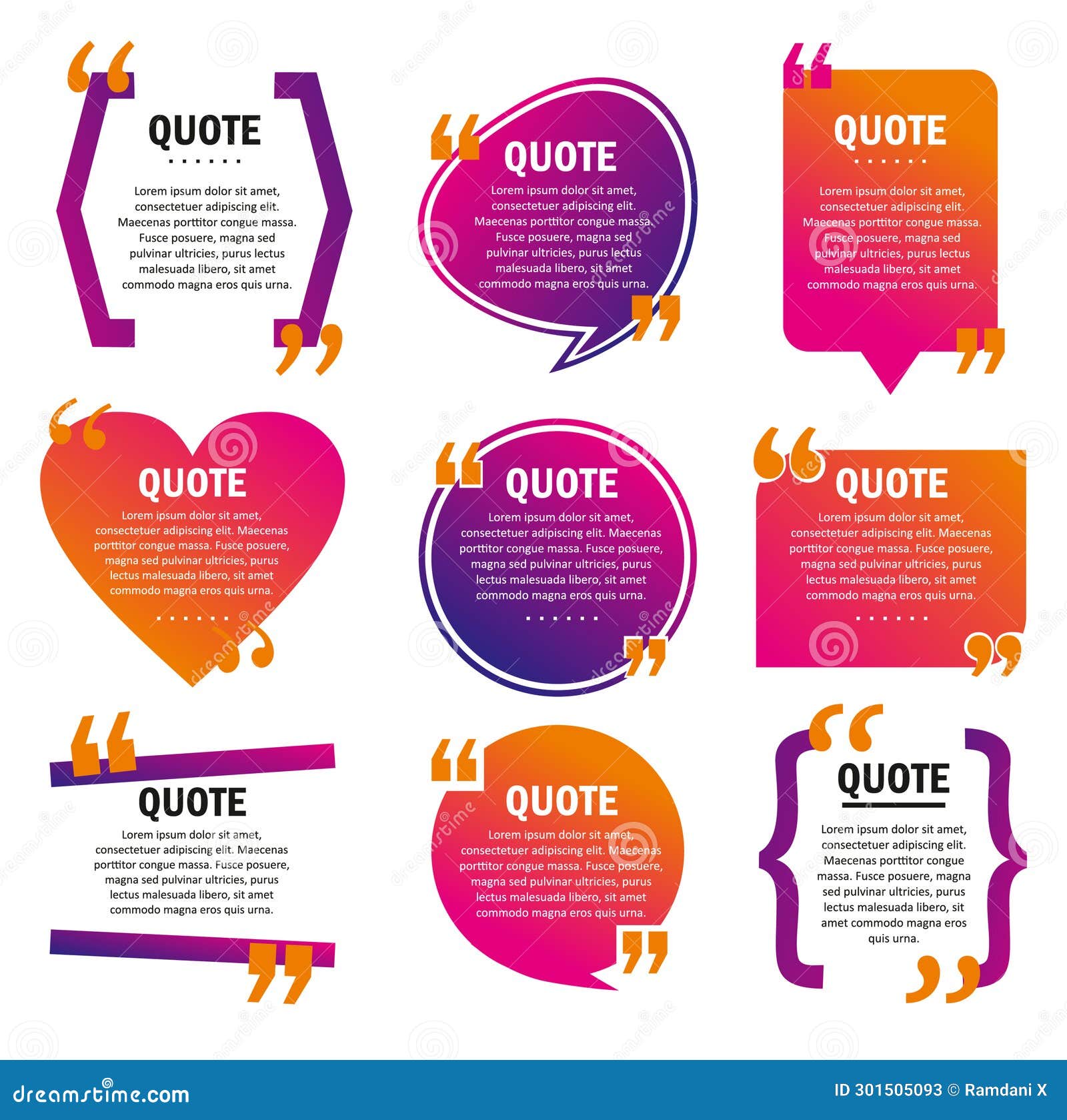 Quotes Frame Template Minimalist Design Stock Vector - Illustration of ...