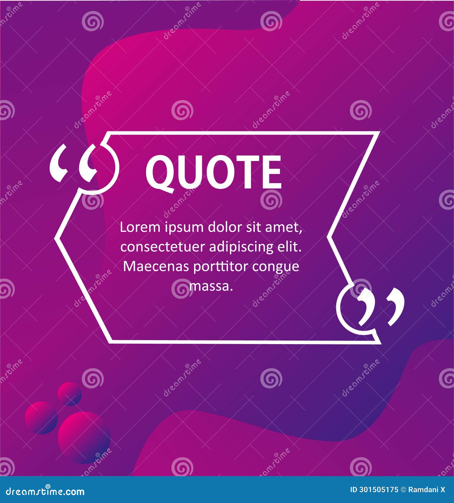 Quotes Frame Template Minimalist Design Stock Vector - Illustration of ...