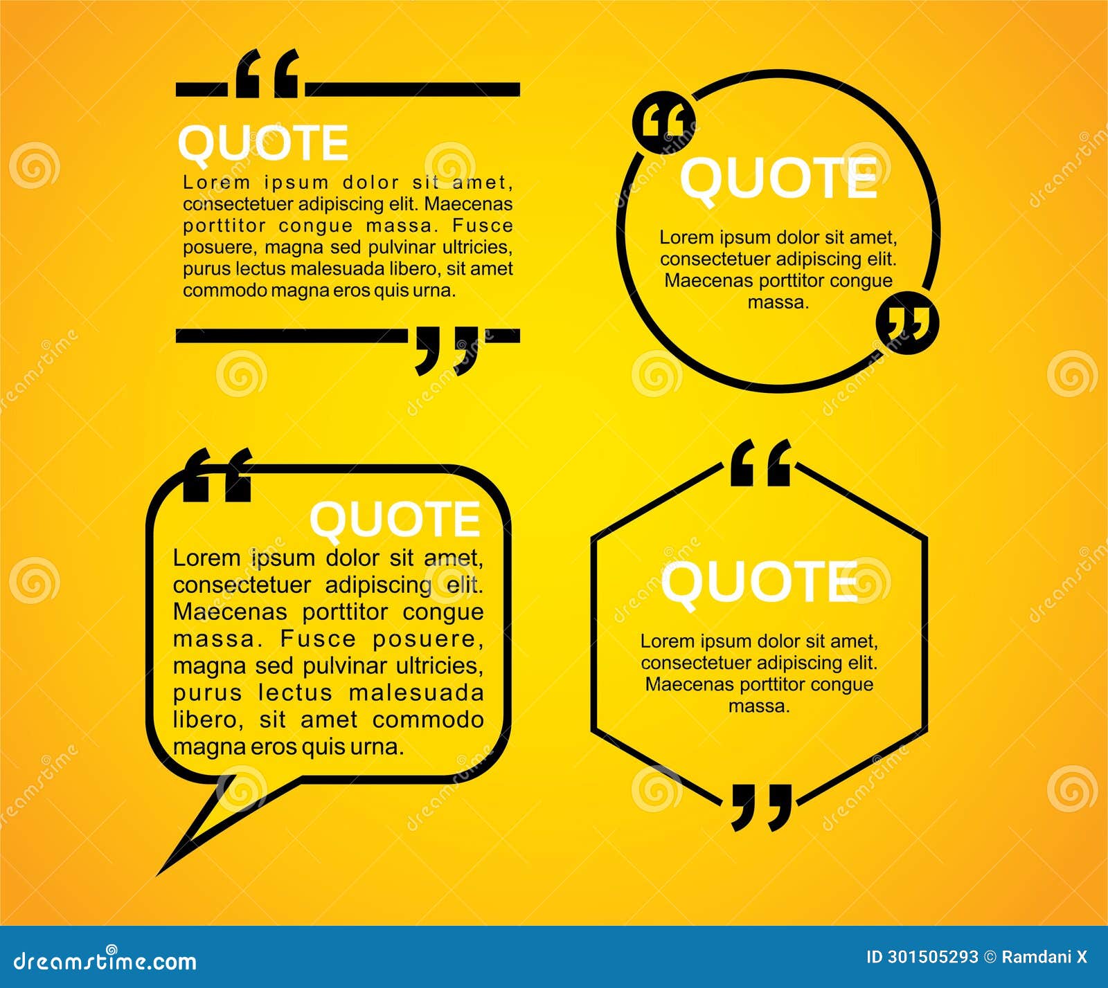 Quotes Frame Template Minimalist Design Stock Vector - Illustration of ...