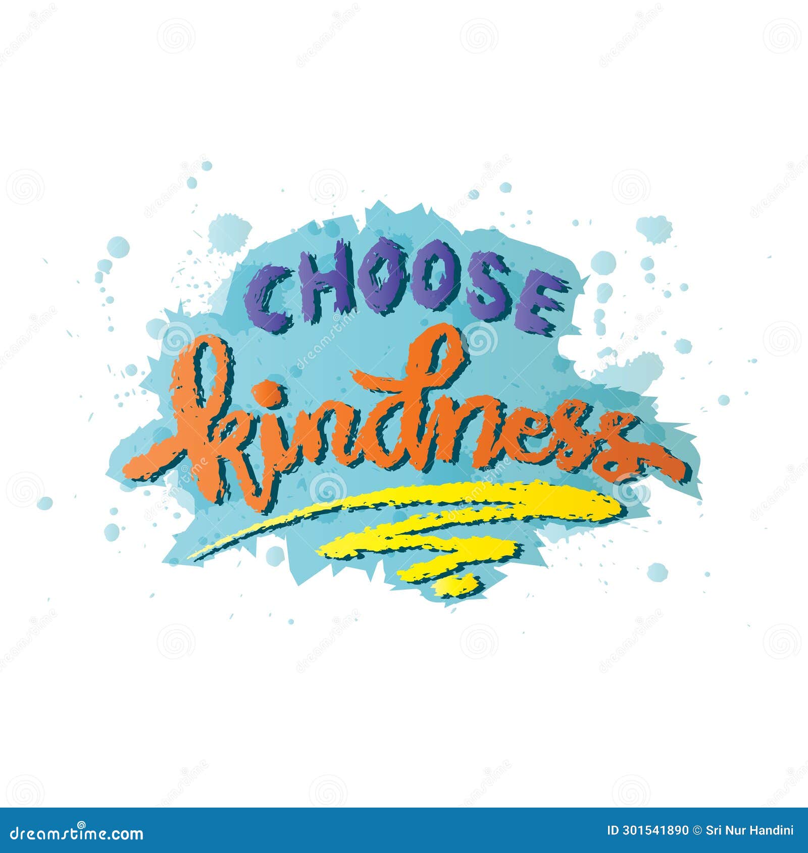 Choose Kindness. Vector Illustration of Hand Drawn Brush Lettering ...