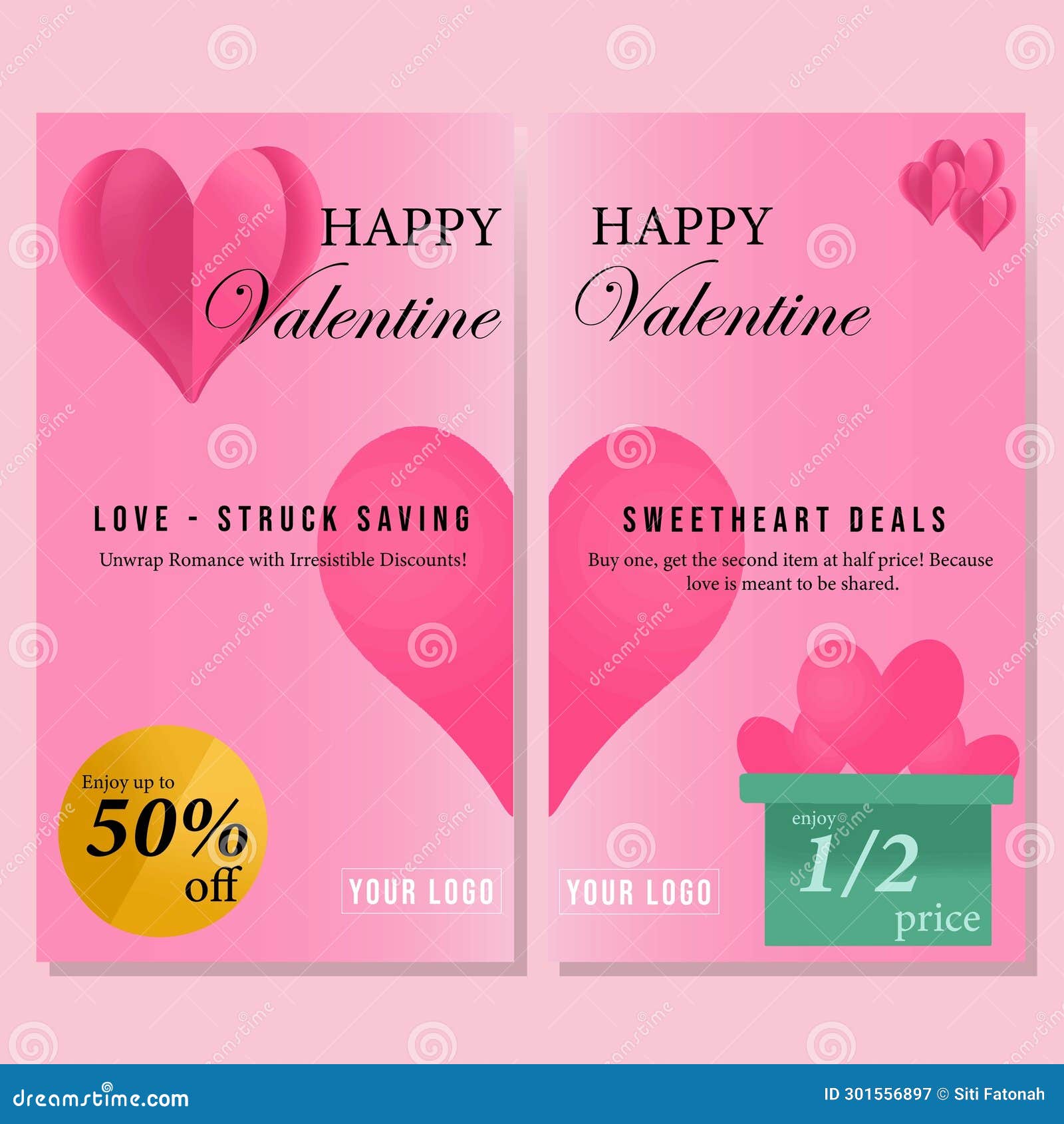 Valentine Discount Promotion Template Sales Ideas Suitable for Social ...