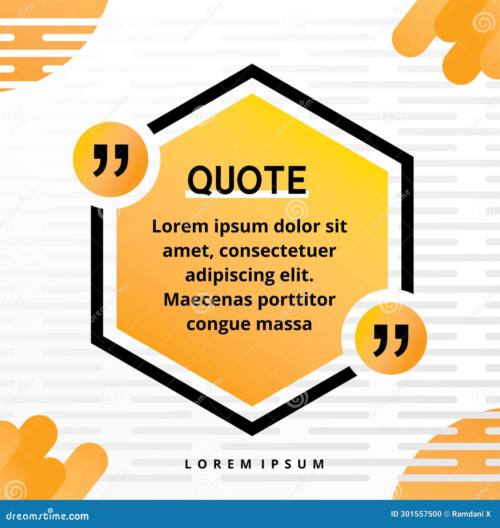 Quotes Frame Template Minimalist Design Stock Vector - Illustration of ...
