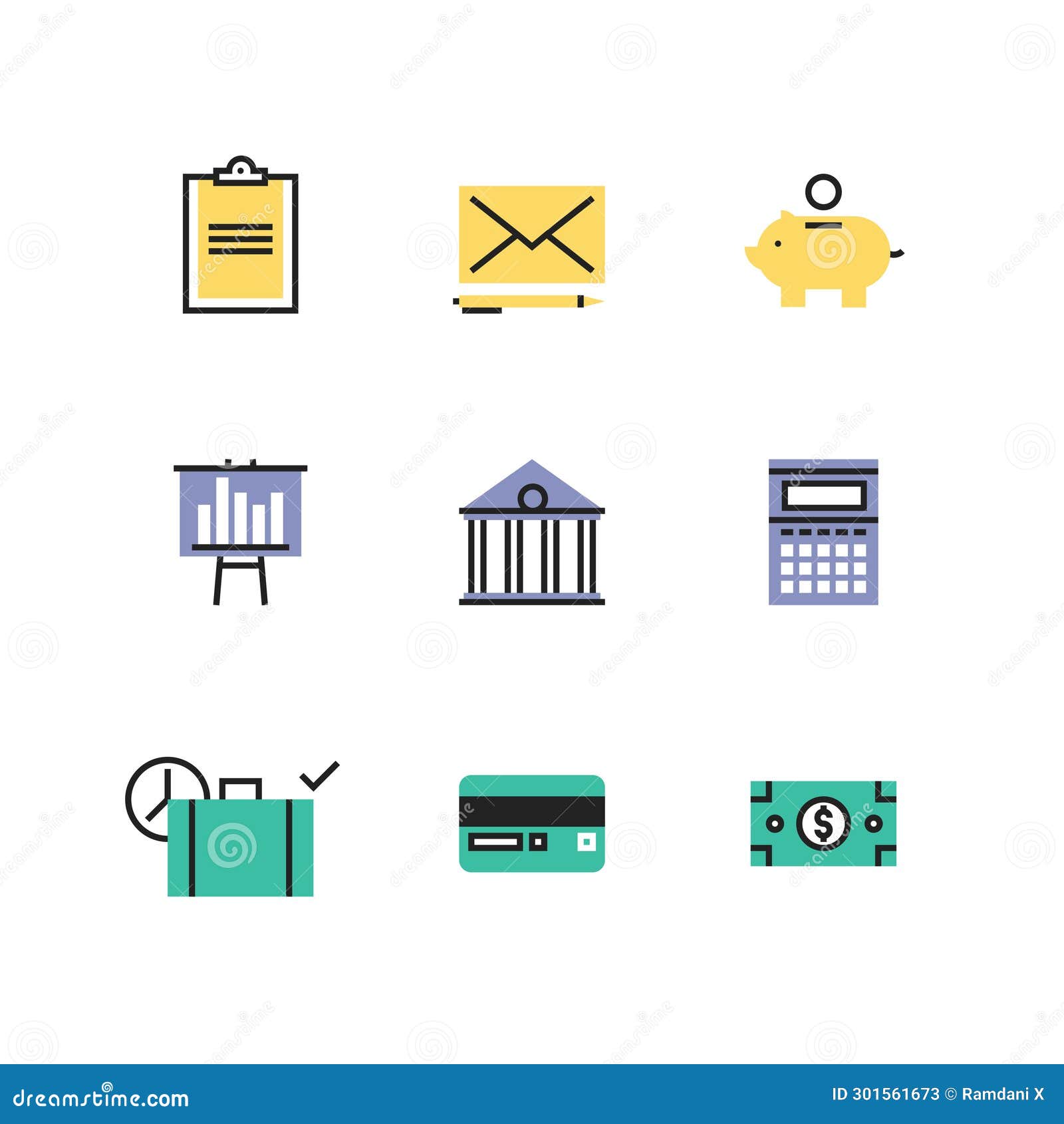 Flat Icon Design Templates stock vector. Illustration of easy - 301561673