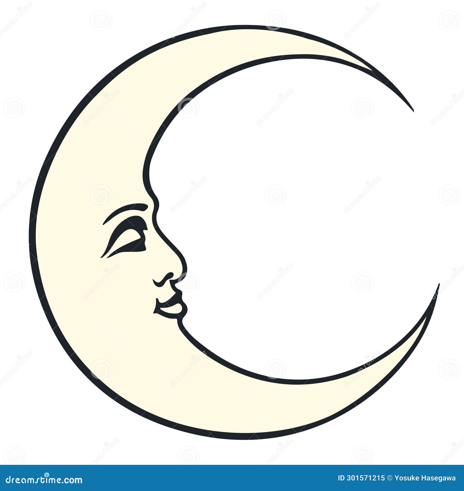 Moon Icon with Face ,vector Illustration Stock Illustration ...