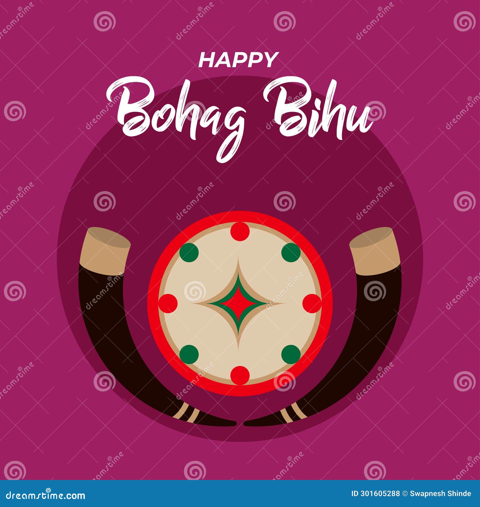 Vector Illustration of Happy Bihu Festival Stock Vector - Illustration ...