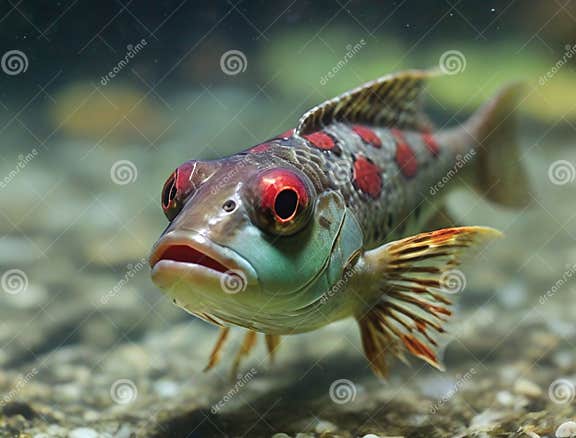 Red-eyed Salted Fish that Live in Rivers with Fast Currents Stock Image ...