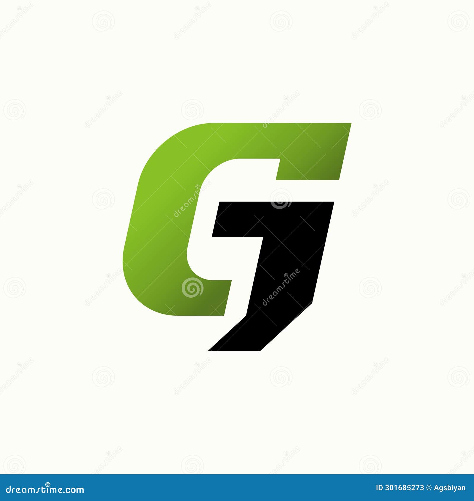 Unique Initial Letter G7 or GC Font Tech Sport Related Monogram ...