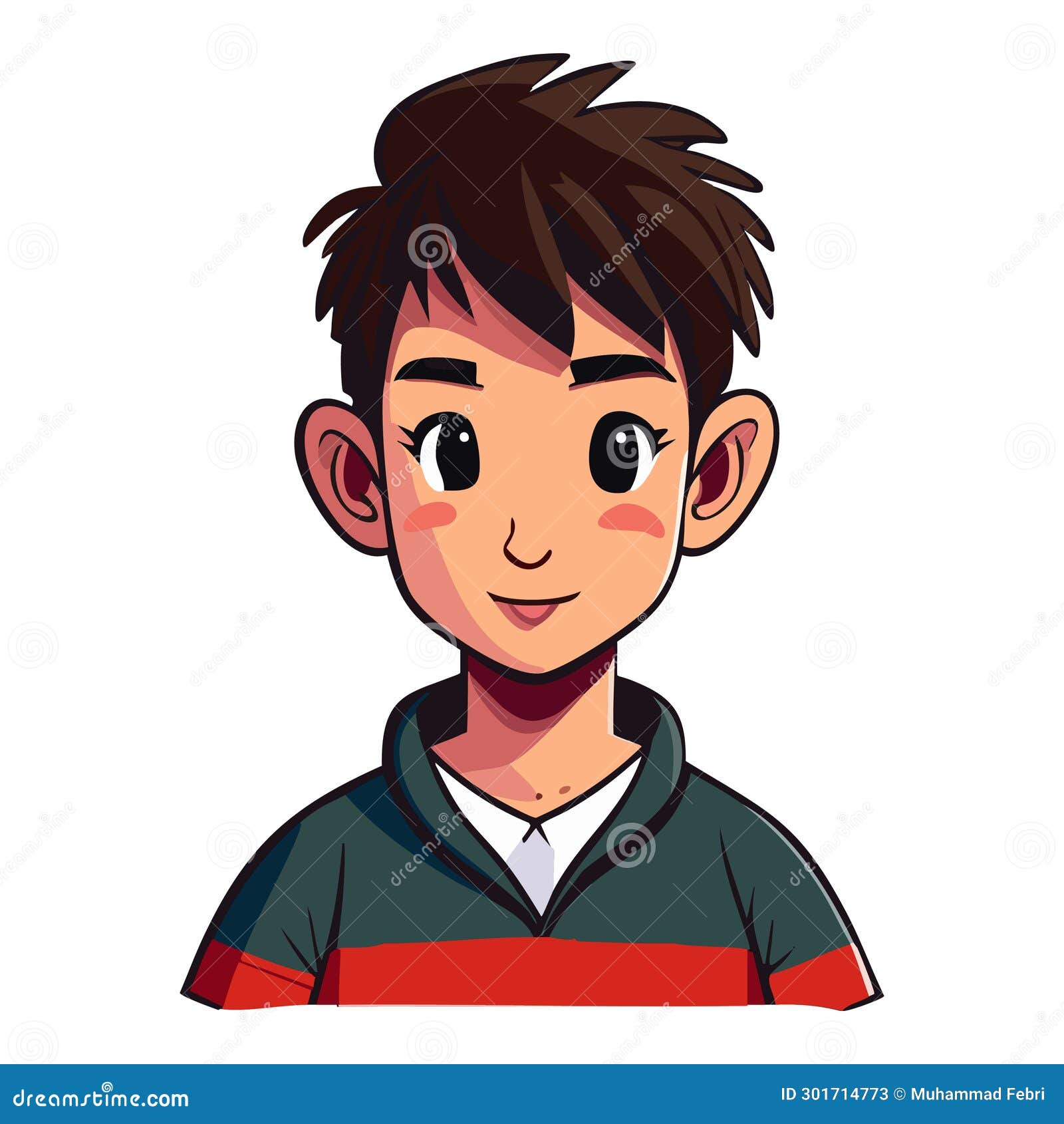 A Man with a Very Sweet Face Stock Vector - Illustration of cheerful ...