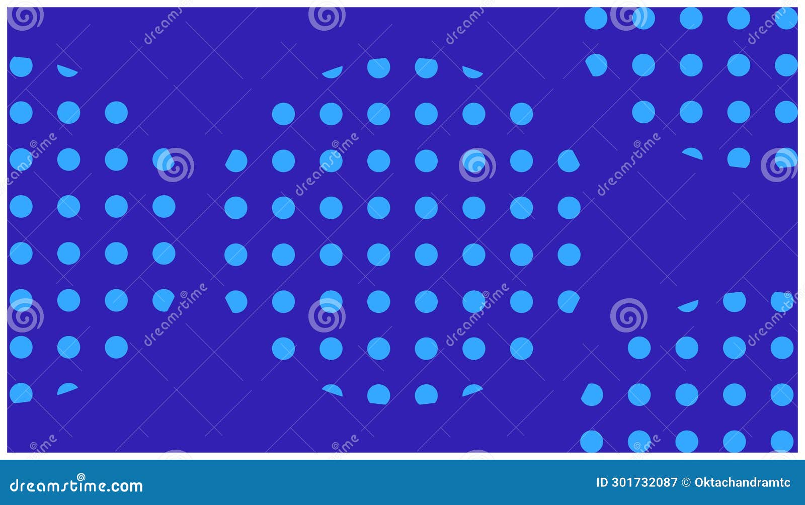 Blue Polka Dot Pattern on Blue Background. Vector Illustration for Your ...