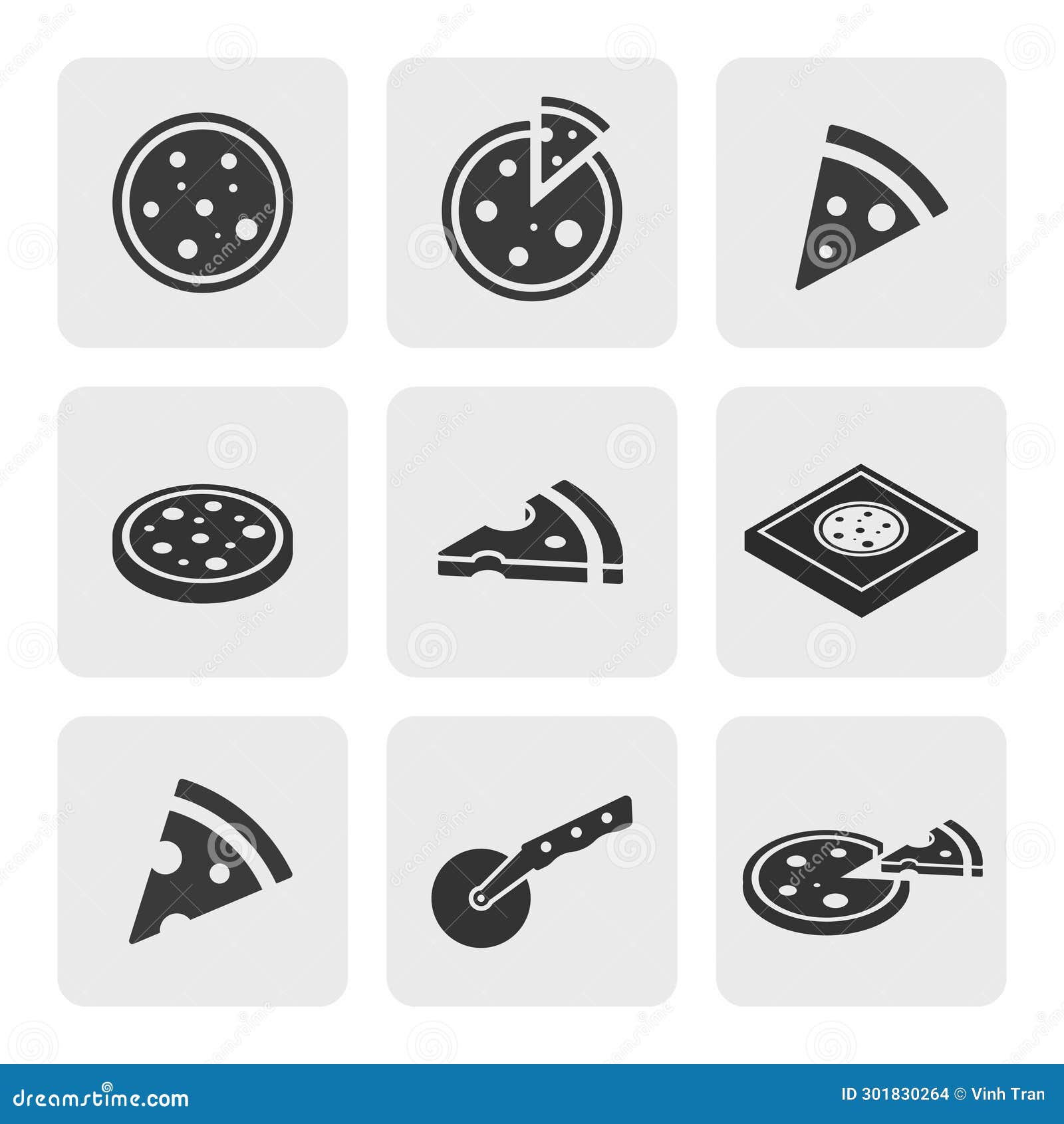 Simple Pizza Vector Illustration Isolated On Red Background ...
