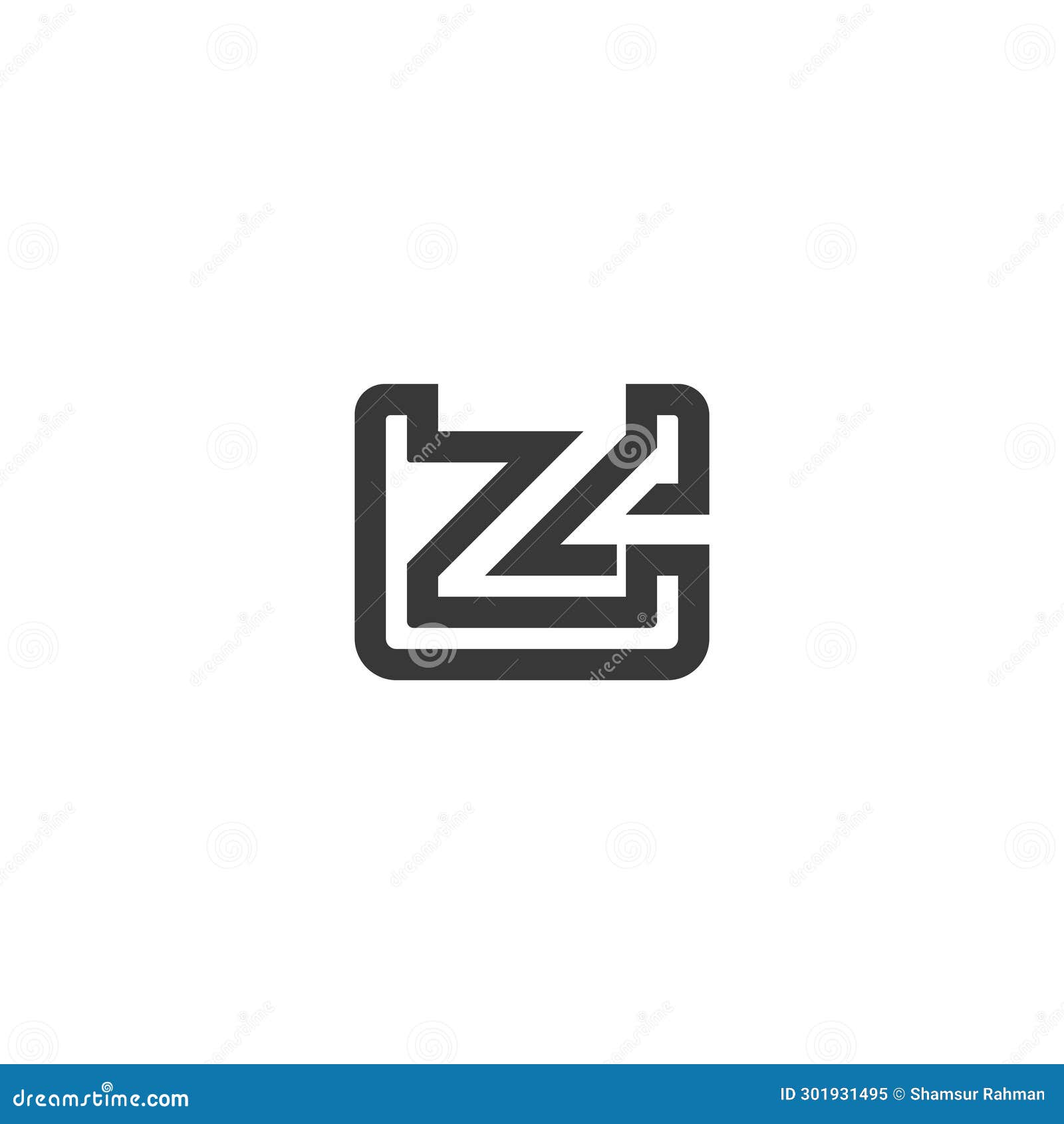 Alphabet Initials Logo ZG, GZ, Z and G Stock Vector - Illustration of ...
