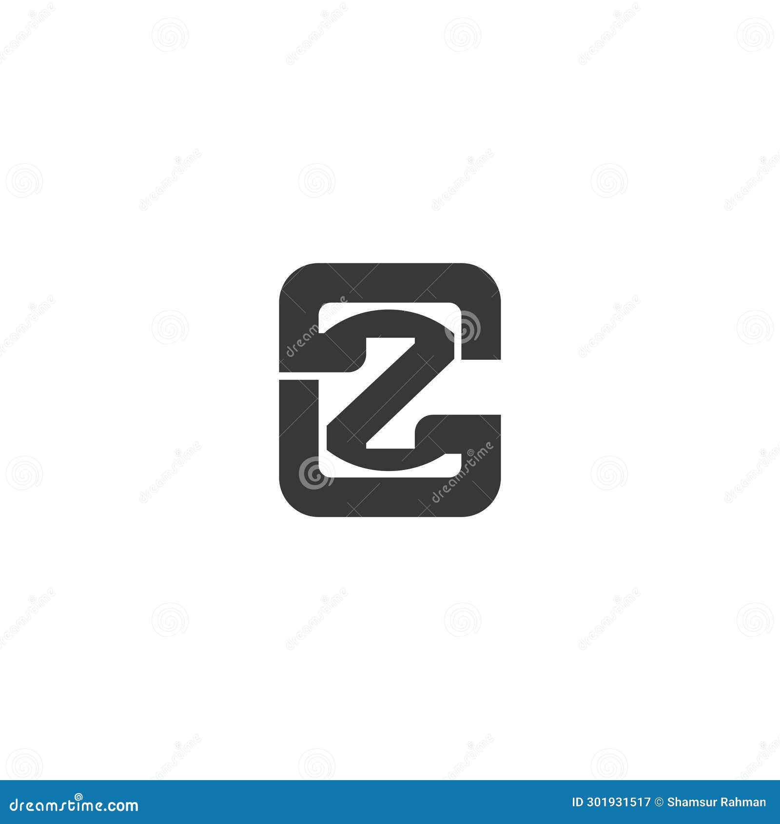 Alphabet Initials Logo ZG, GZ, Z and G Stock Vector - Illustration of ...