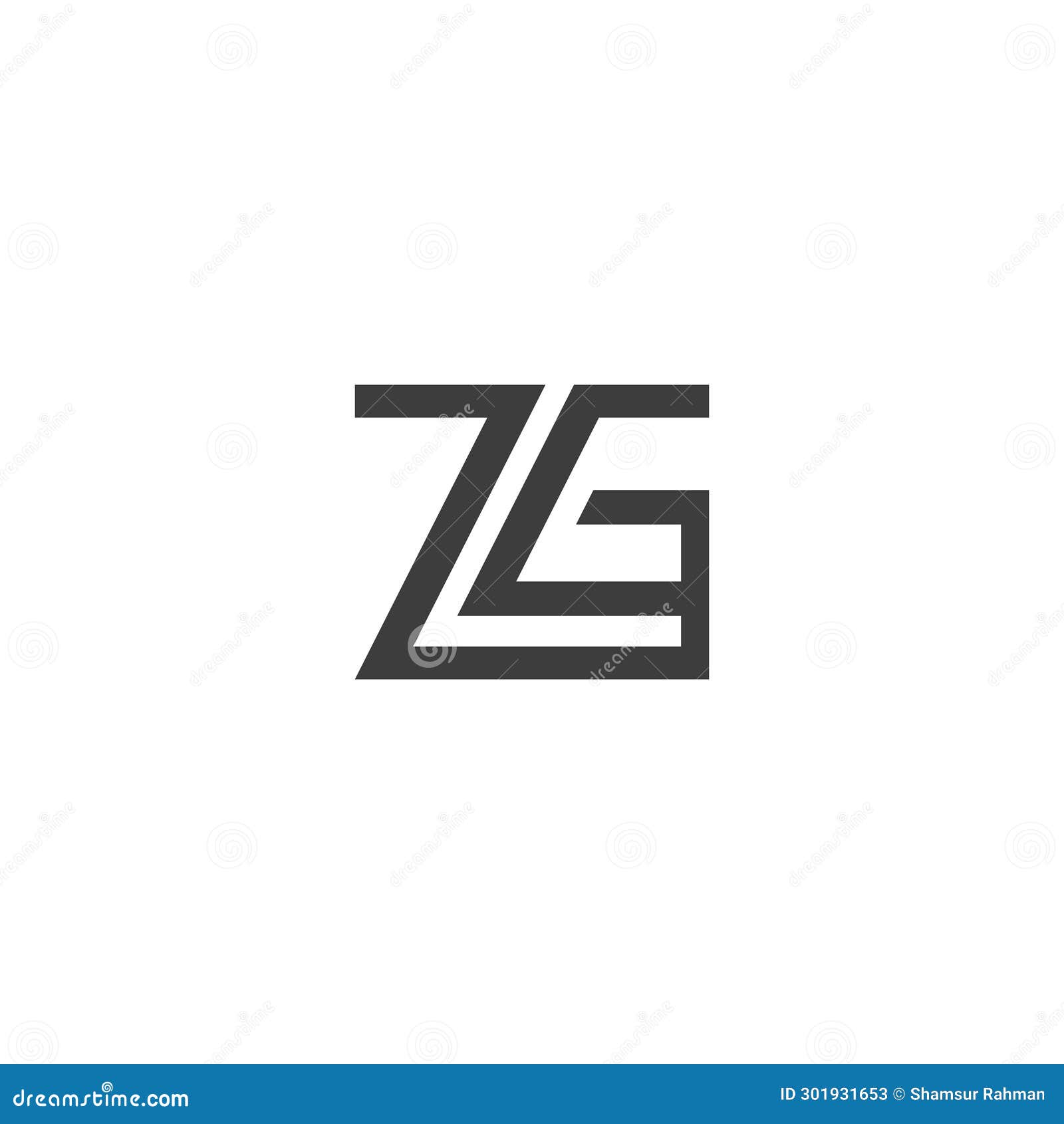 Alphabet Initials Logo ZG, GZ, Z and G Stock Vector - Illustration of ...