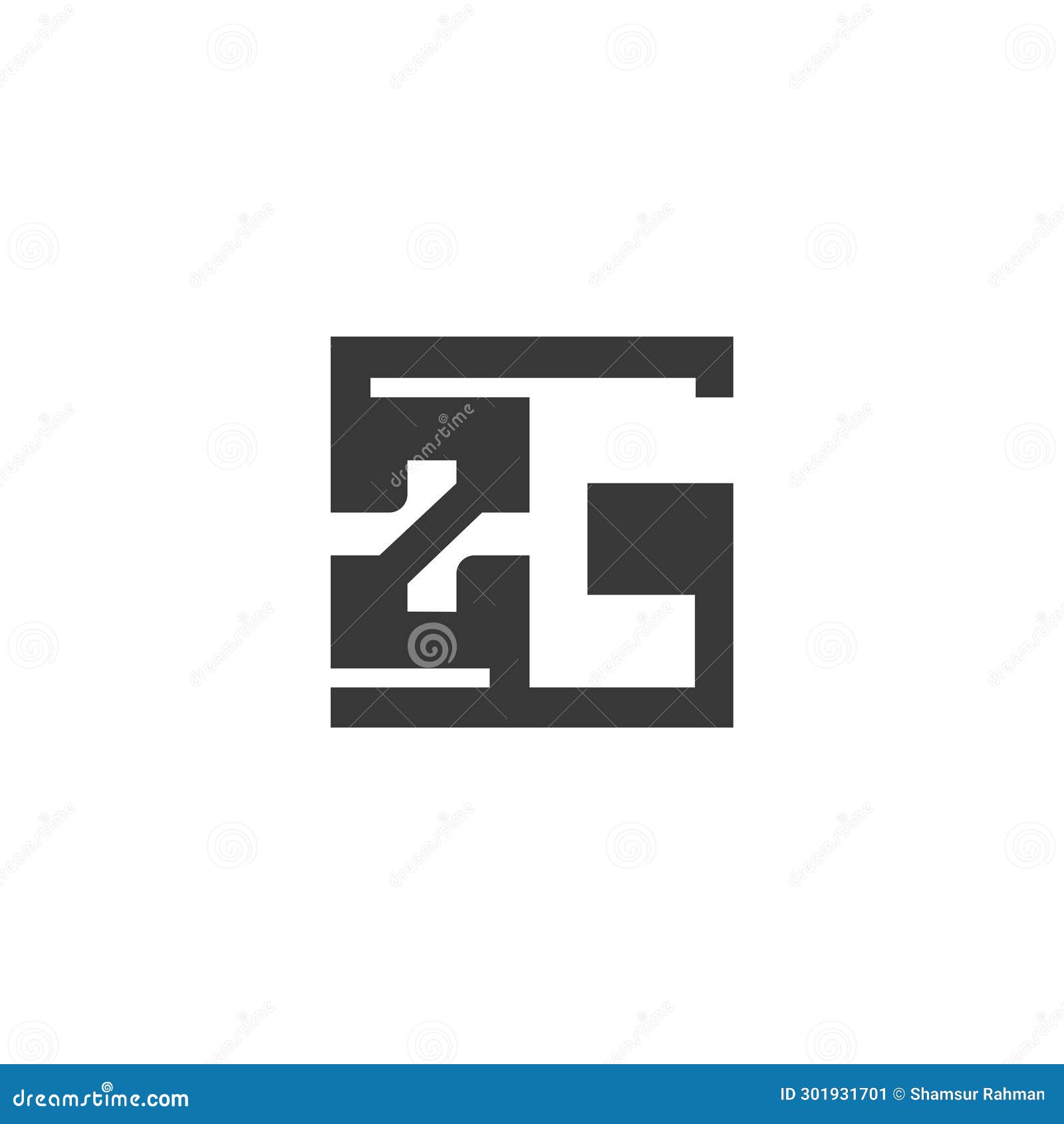 Alphabet Initials Logo ZG, GZ, Z and G Stock Vector - Illustration of ...