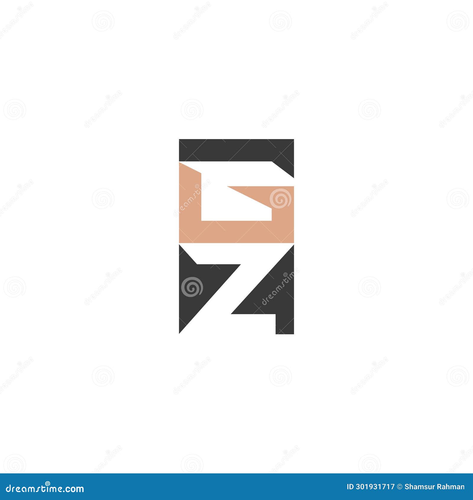 Alphabet Initials Logo ZG, GZ, Z and G Stock Vector - Illustration of ...