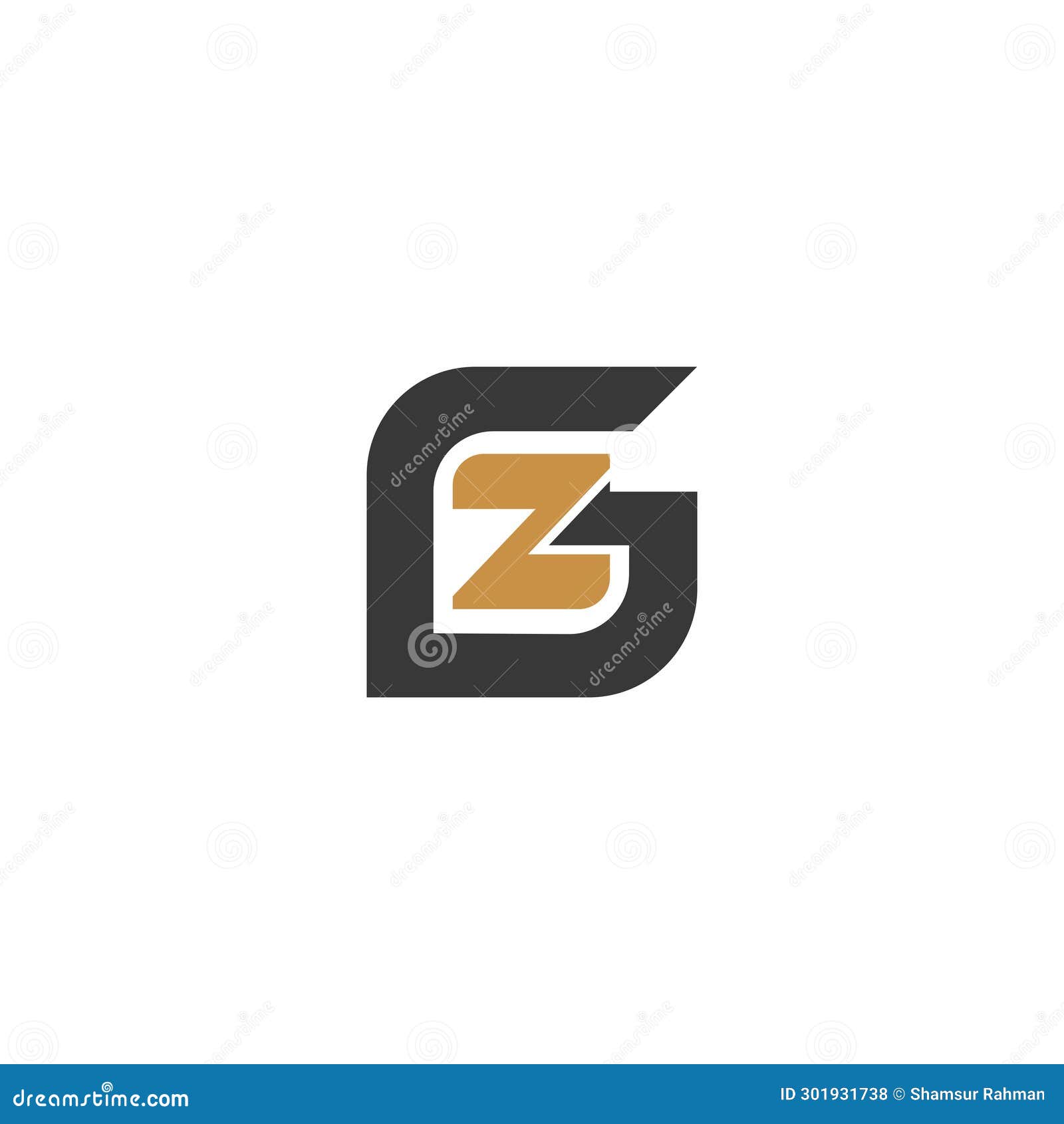 Alphabet Initials Logo ZG, GZ, Z and G Stock Vector - Illustration of ...