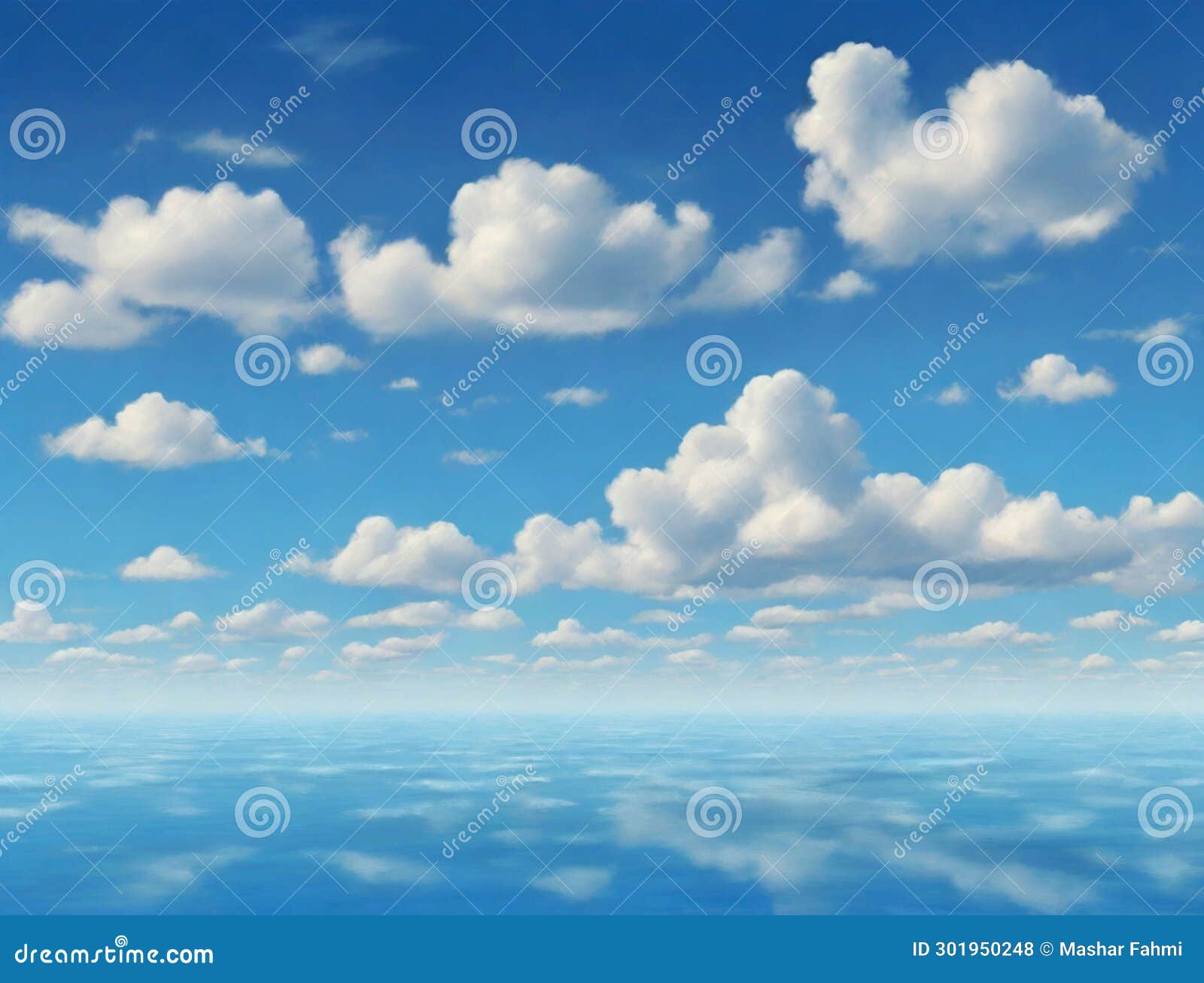 Clean Blue Sky, Clouds Floating Like Cotton Floating in the Air Stock ...