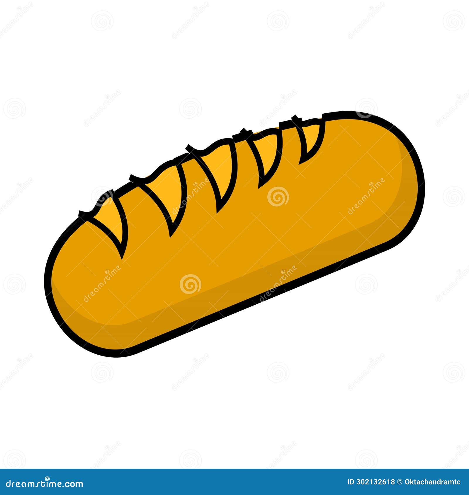 Delicious French Bread Isolated Icon Vector Illustration Design, Vector ...