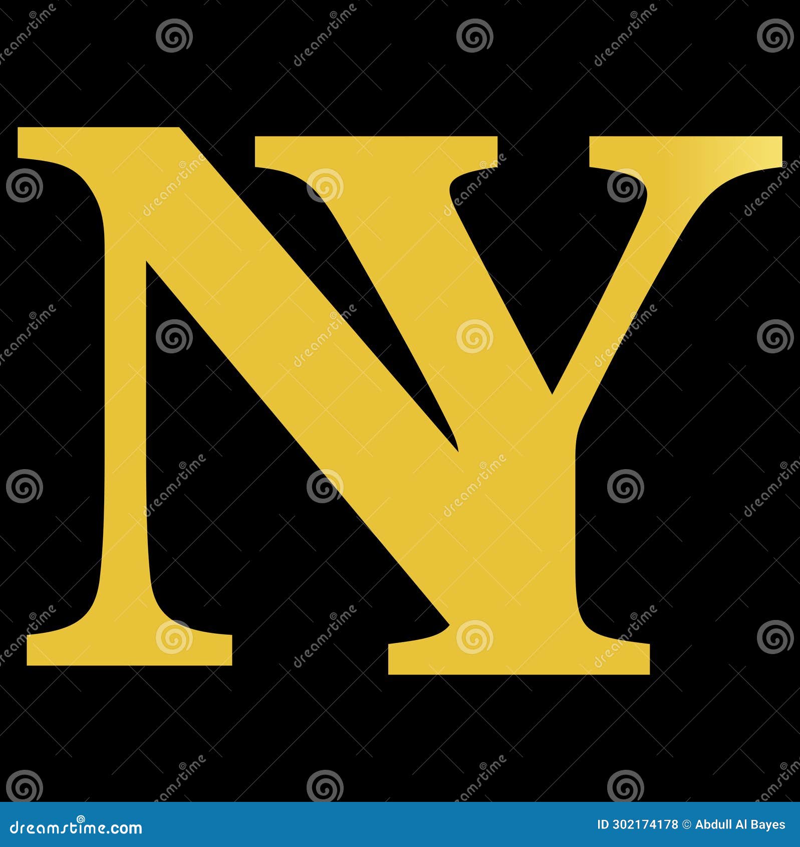 NY Letter Branding Logo Design with a Leaf.. Stock Vector ...