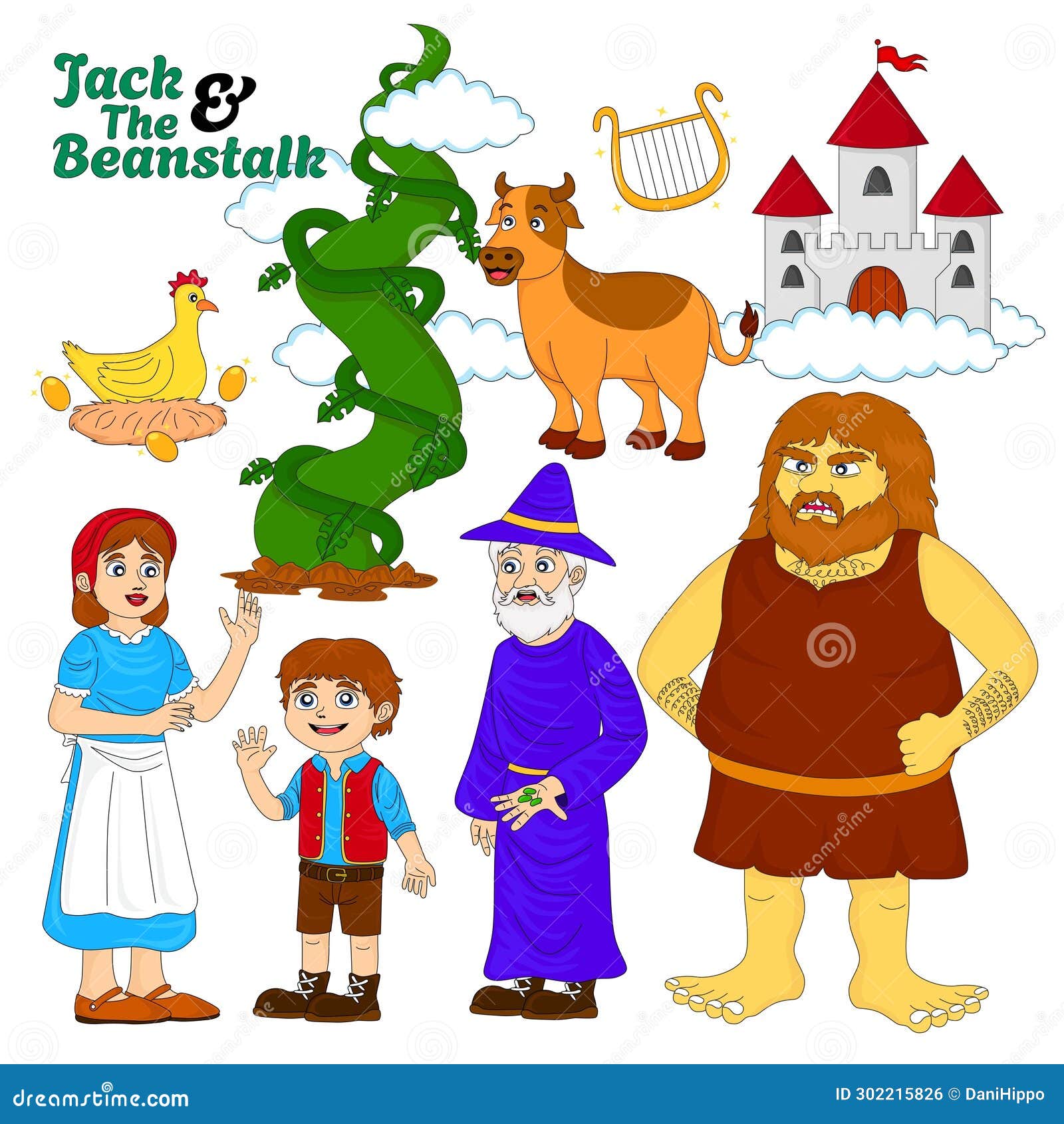 Collection of Popular Children S Story Book Characters Jack and the ...