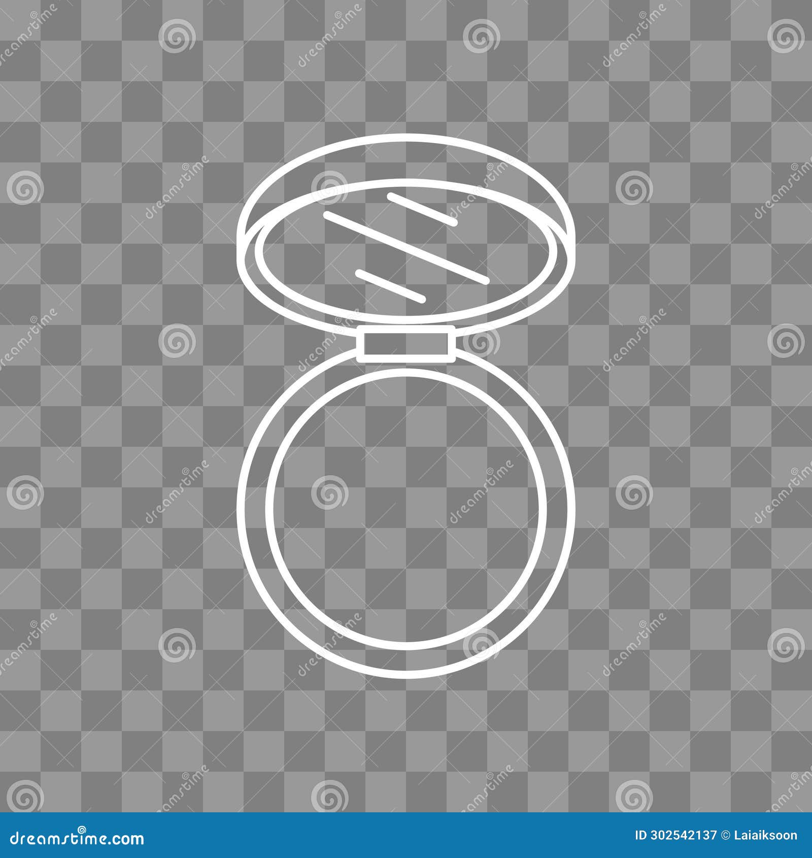 Face Compact Makeup Powder Line Icon Stock Vector - Illustration of ...