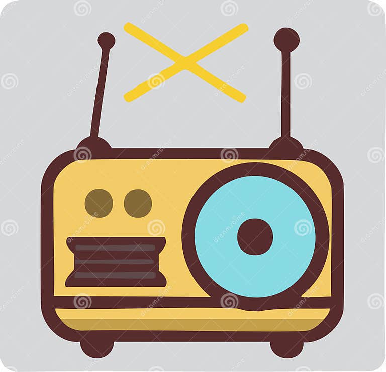 Radio. Realistic 3d Old Vintage Retro Radio Receiver Icon. World Radio ...