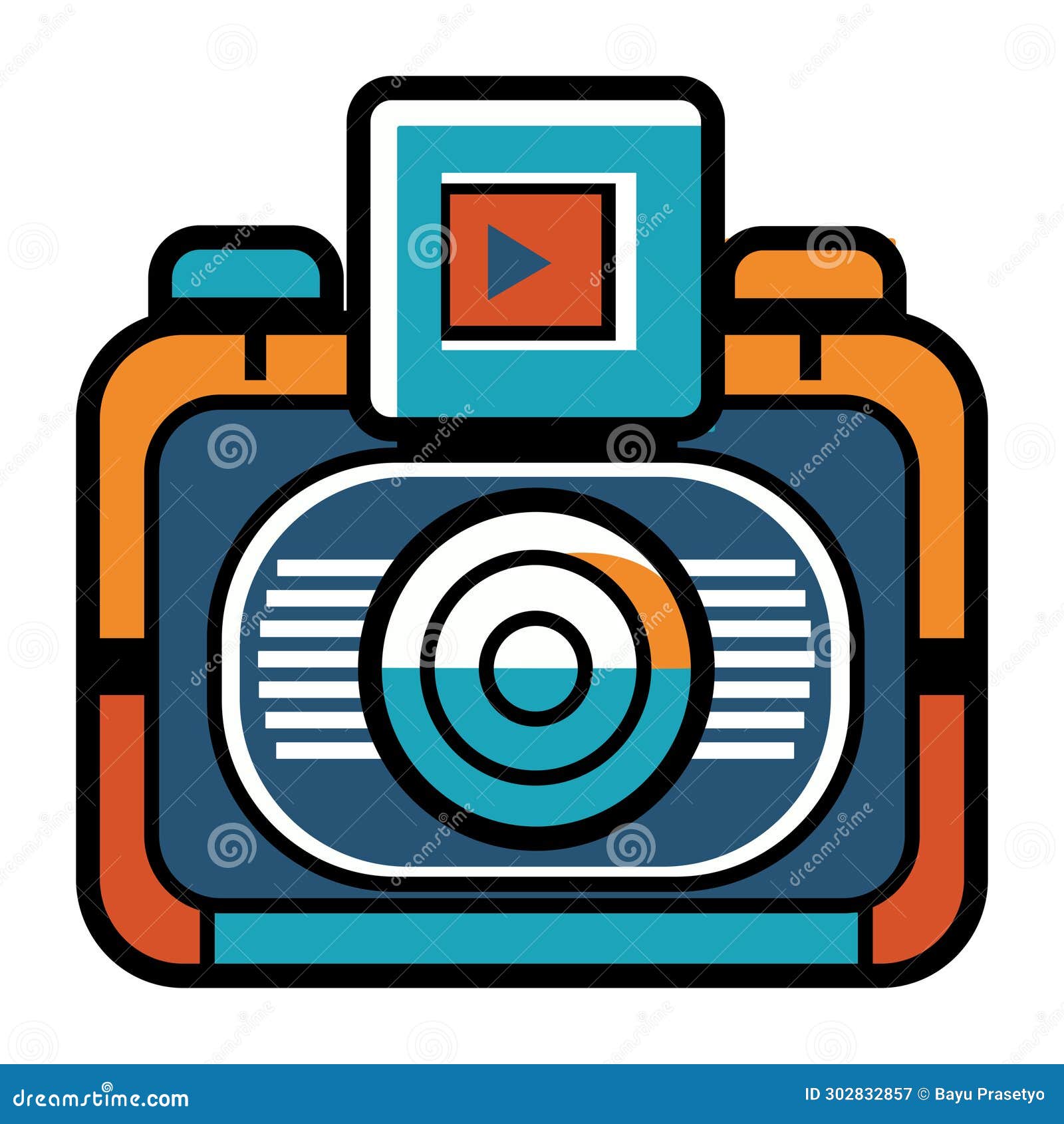 Modern Icon of Live Streaming Camera. Stock Vector - Illustration of ...
