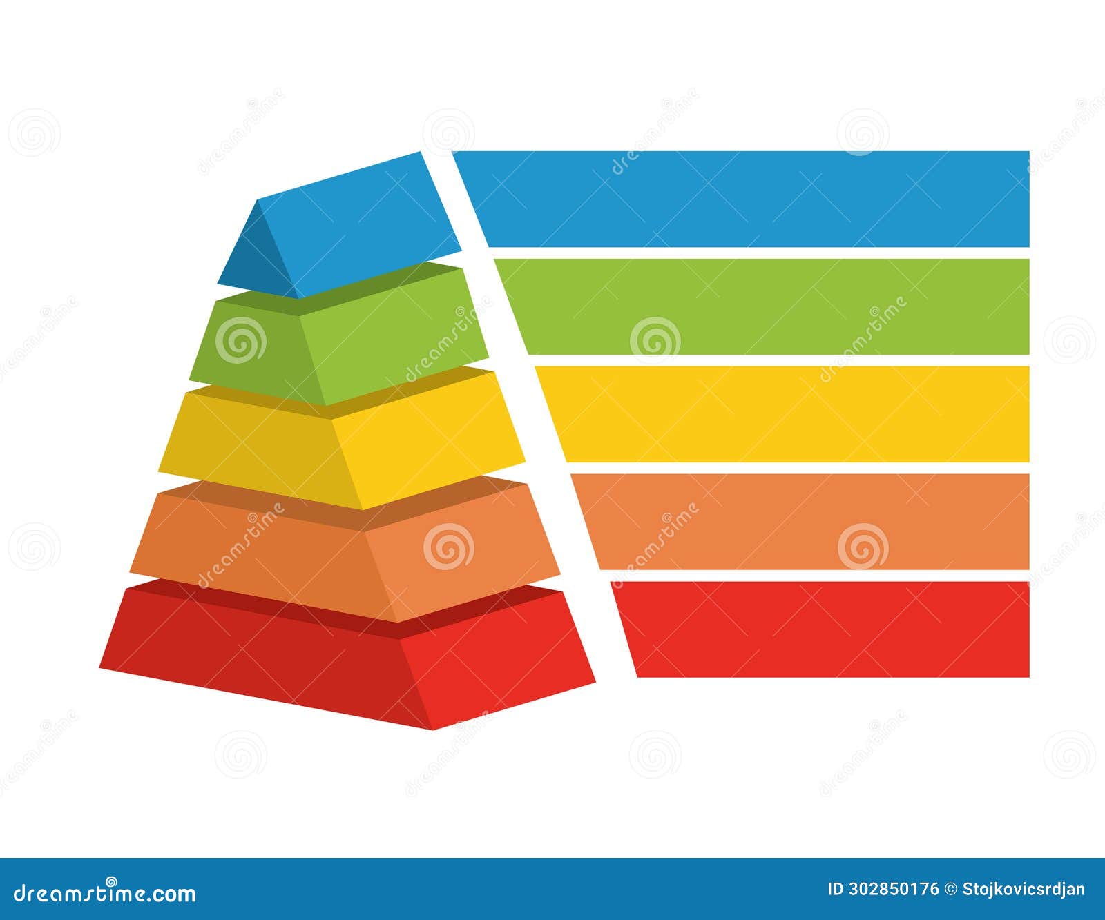 Colorful Infographics Pyramid Stock Vector - Illustration of chart ...