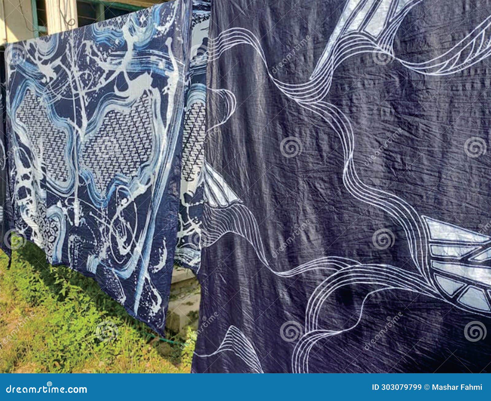 Making Indonesian Written Batik in the Drying Process Stock Image ...