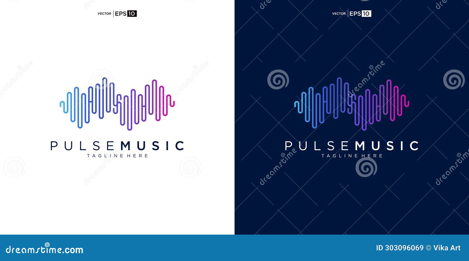 Pulse Music Player Logo Element. Logo Template Electronic Music ...