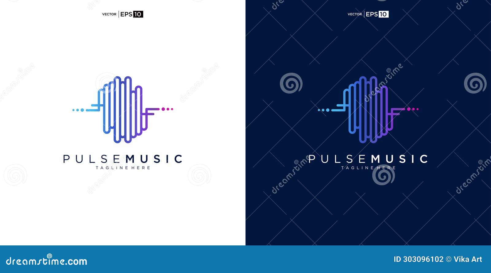 Pulse Music Player Logo Element. Logo Template Electronic Music ...