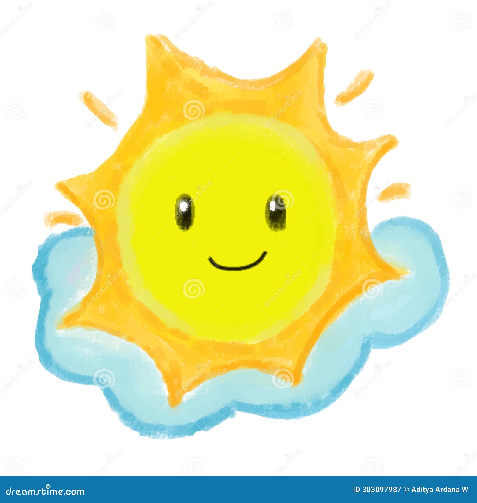 Yellow Sunny Smile Kids Art Stock Vector - Illustration of park, play ...