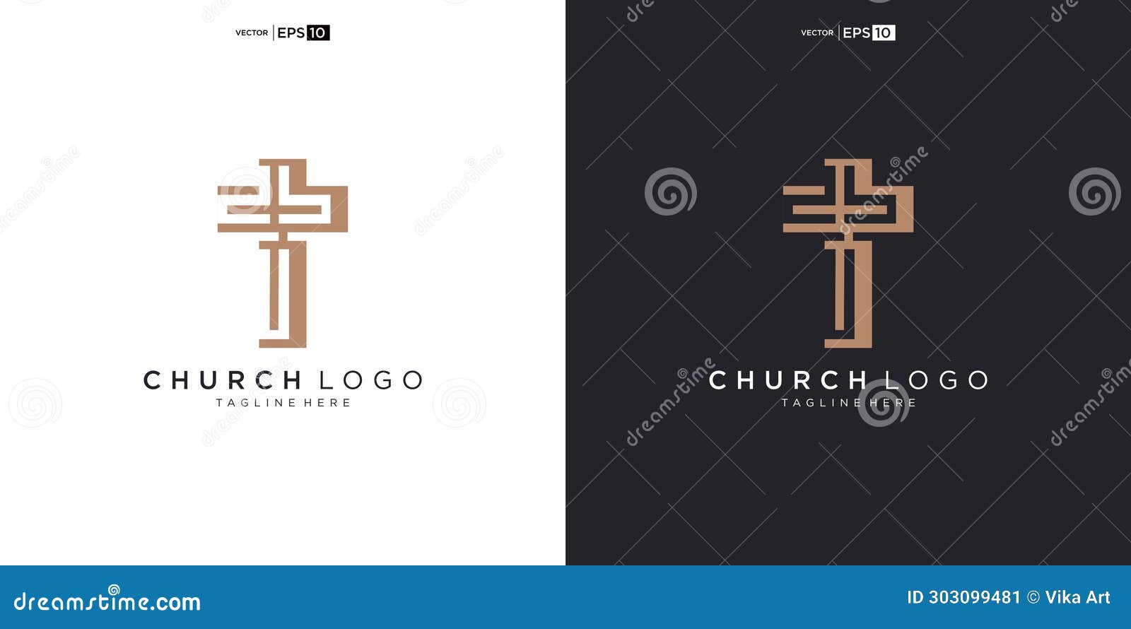 Church Logo. Christian Symbols. the Cross of Jesus Stock Vector ...