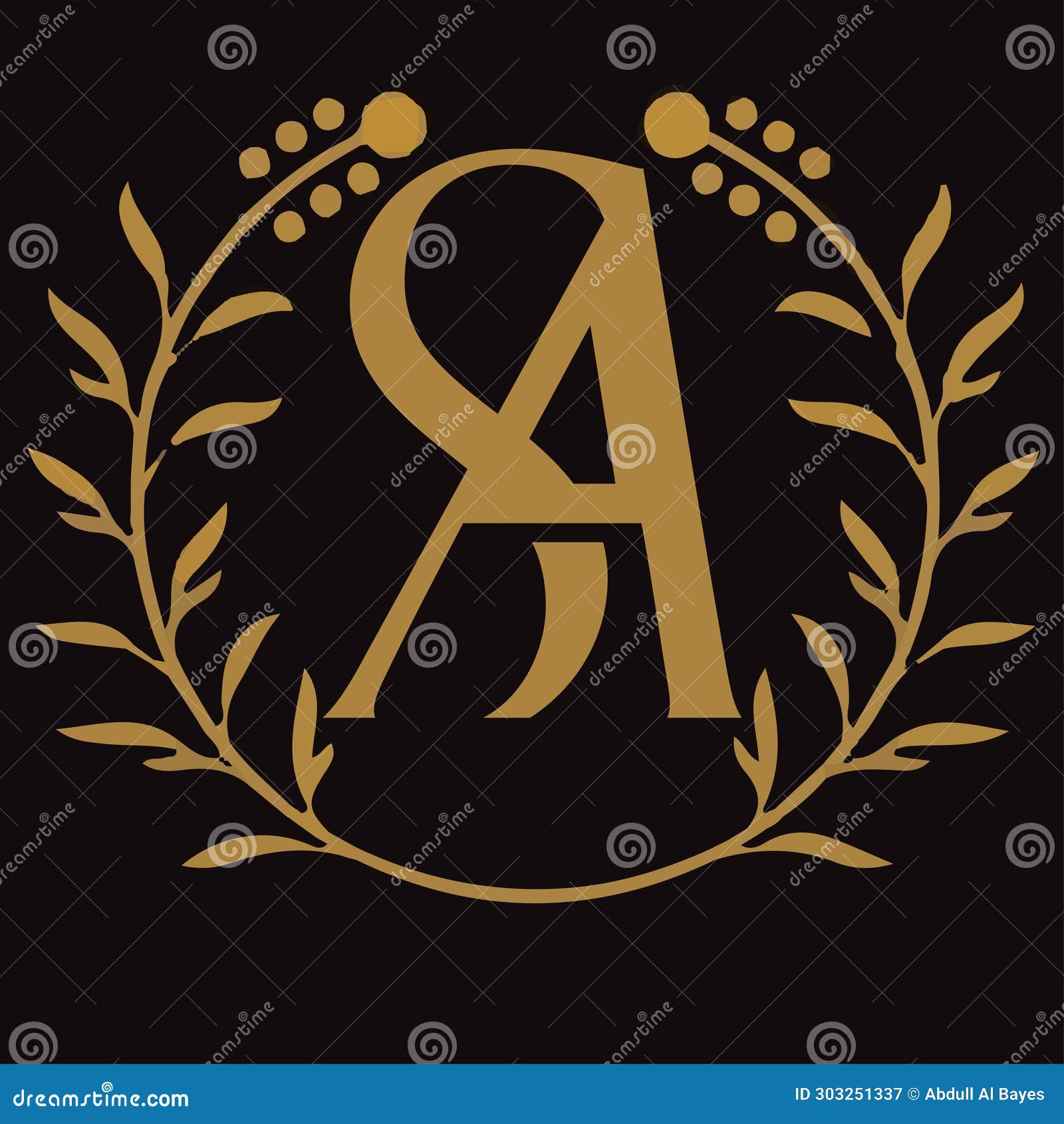 SA Letter Branding Logo Design with a Leaf Stock Vector - Illustration ...