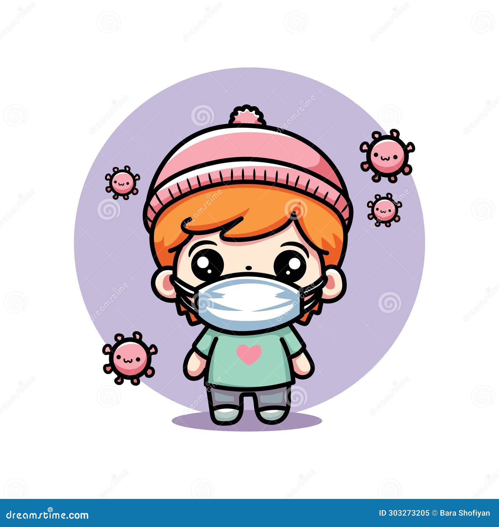 The Sick Boy With The Mask Is Wearing The Mummy Costume Vector ...