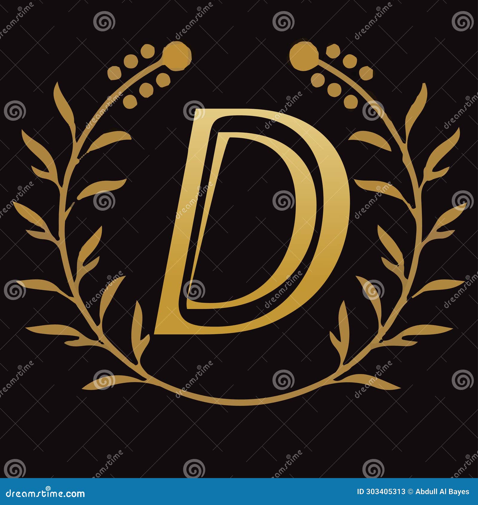 DD Letter Branding Logo Design with a Leaf.. Stock Illustration ...