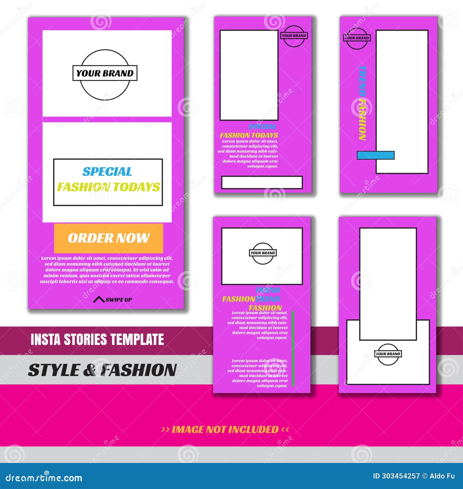 Insta Stories Template, Web Design Stock Illustration - Illustration of ...