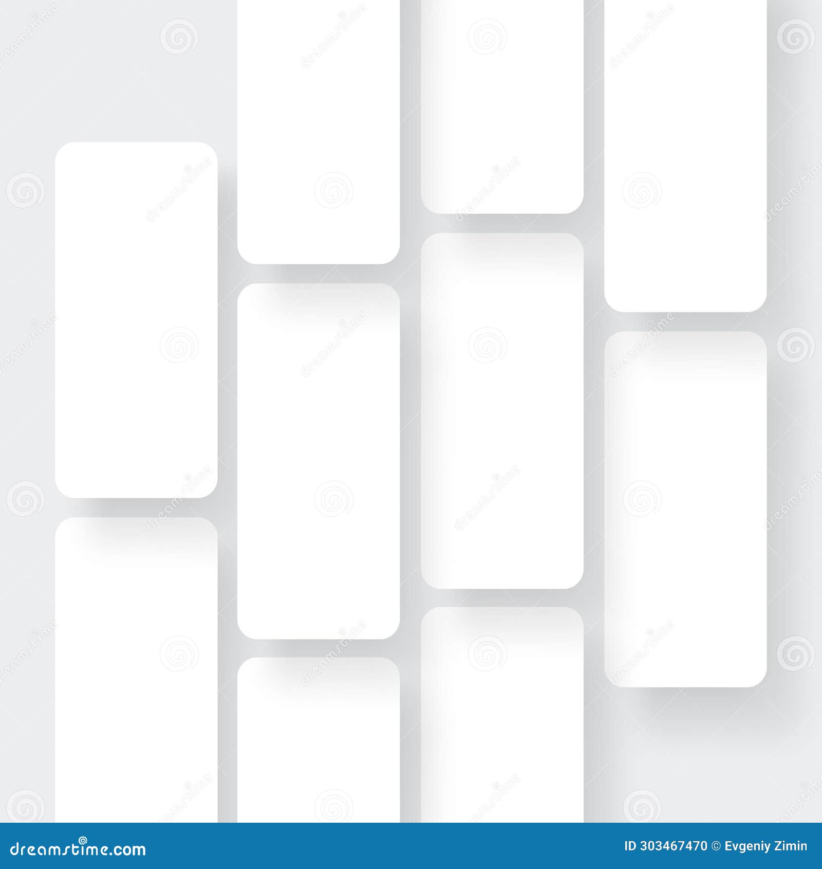 Smartphones Application Screens, Blank Template for App Designs Stock ...